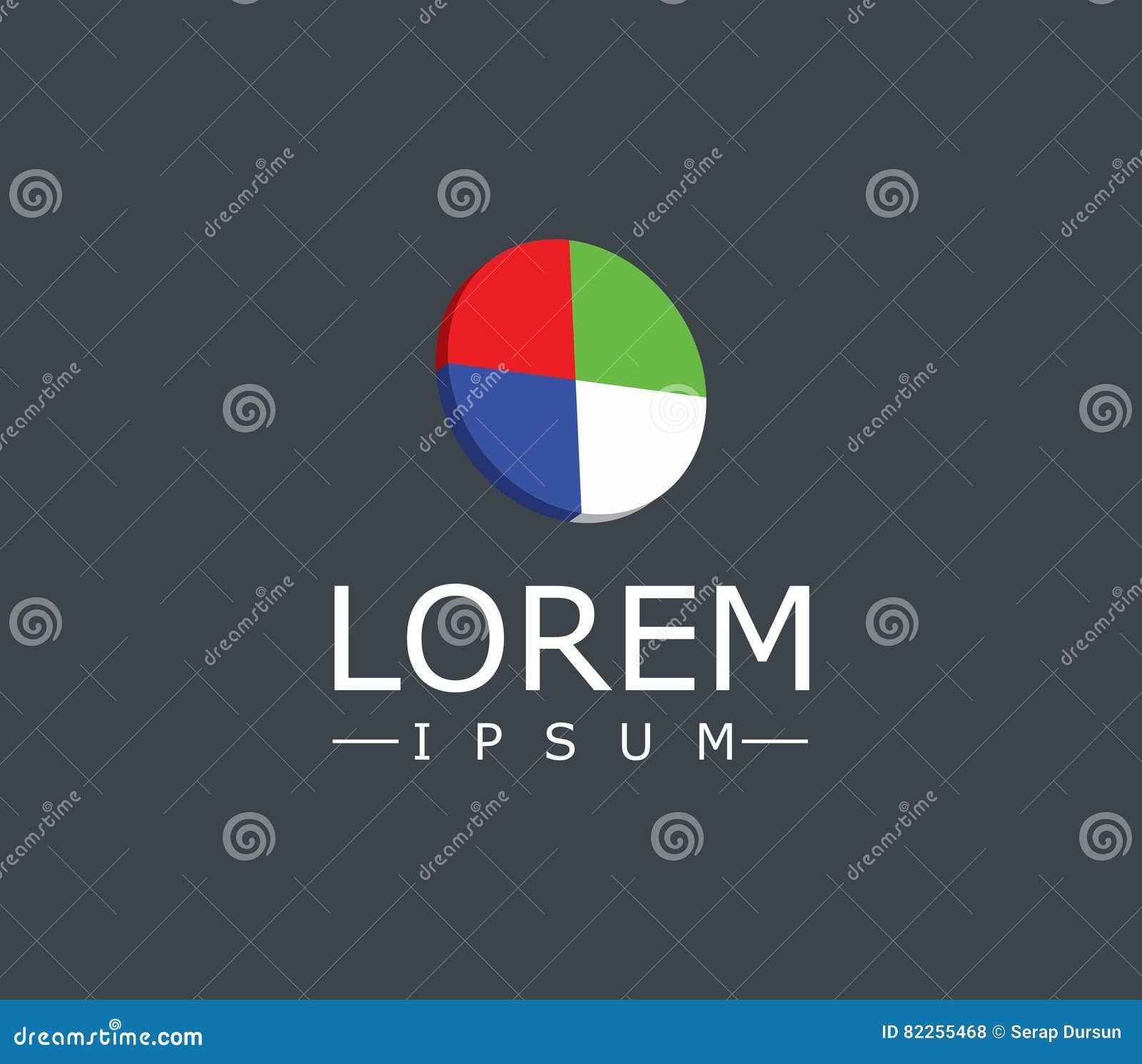 Logo with RGB color stock illustration. Illustration of black - 82255468