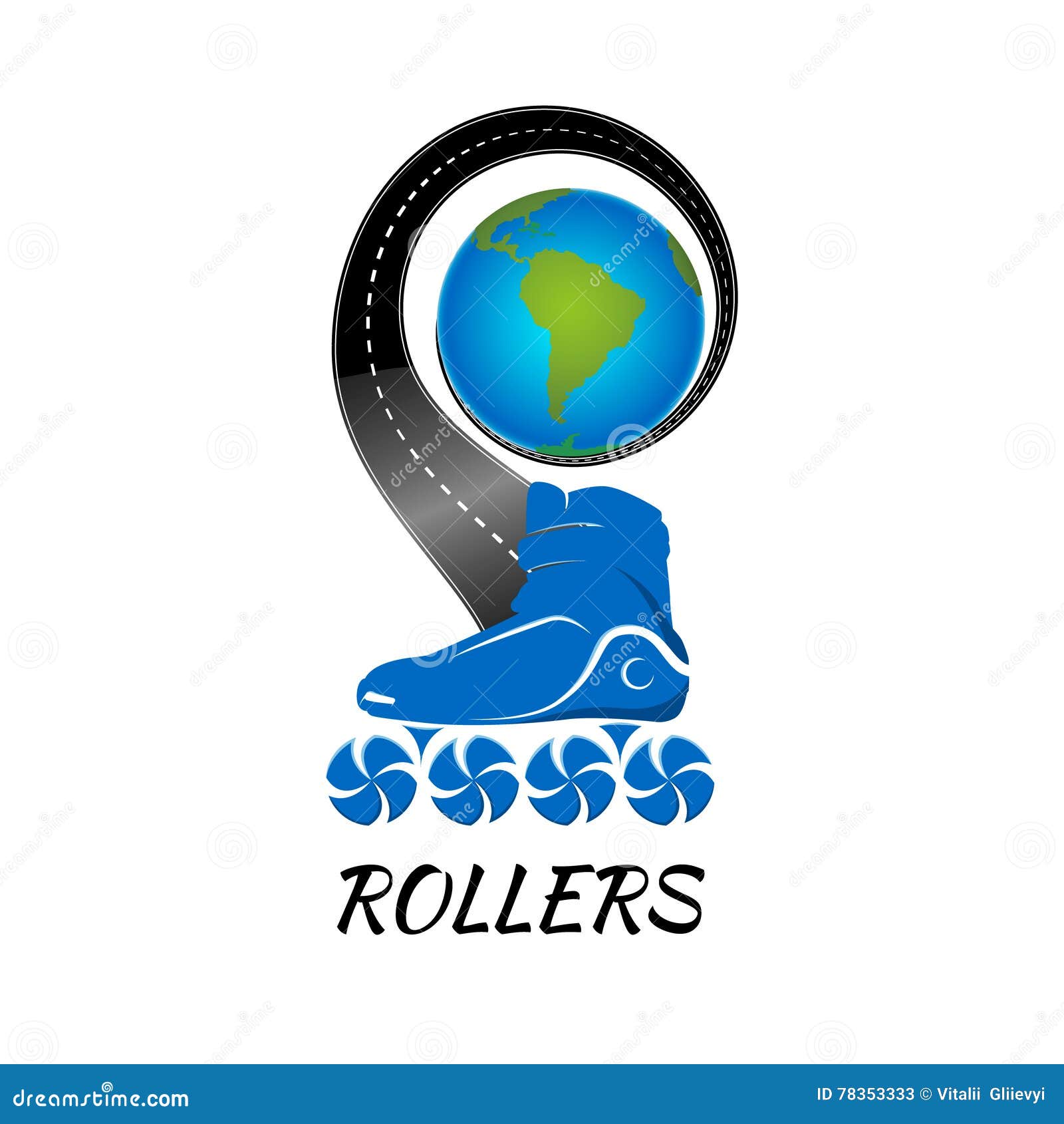 Logo Roller Skating. Vector Illustration Stock Vector - Illustration of ...