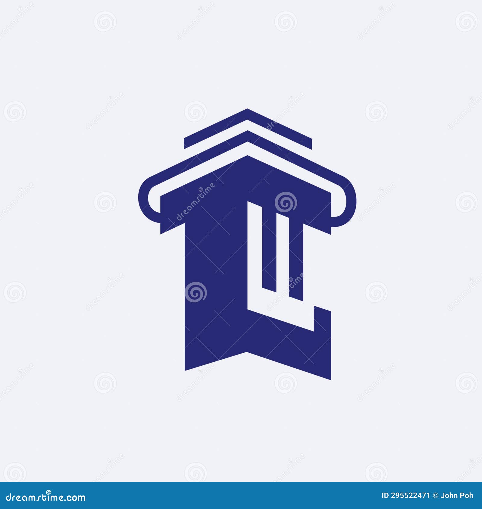 Logo of a Roman Column Pillar Representing Law Stock Vector ...