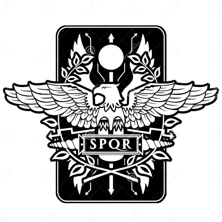 Logo of the Roman eagle. stock vector. Illustration of style - 130044887