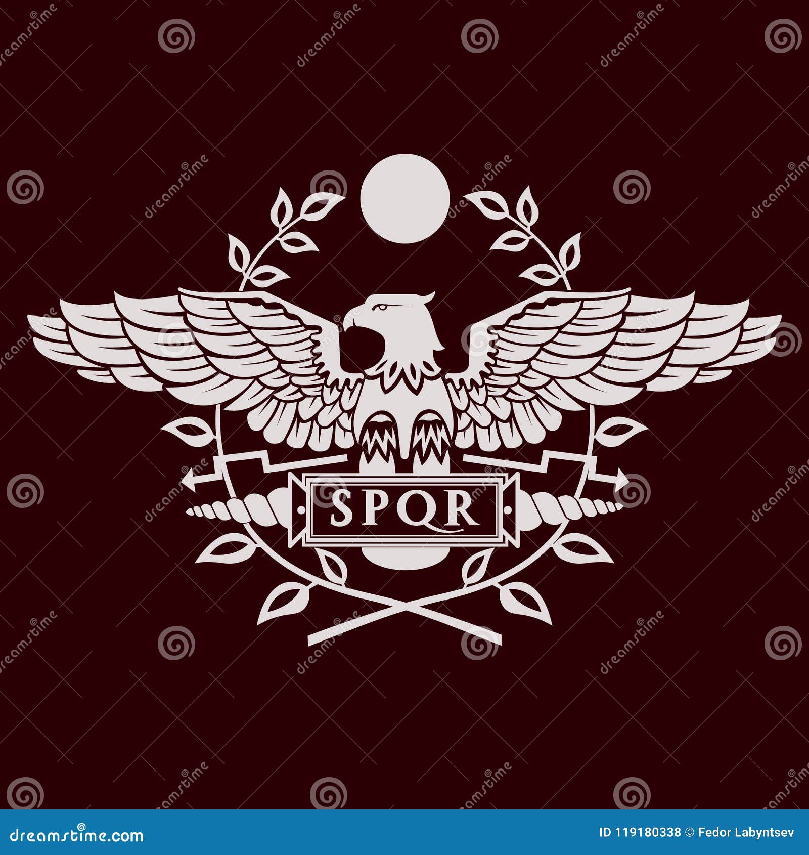 Logo of the Roman eagle. stock vector. Illustration of graphic - 119180338