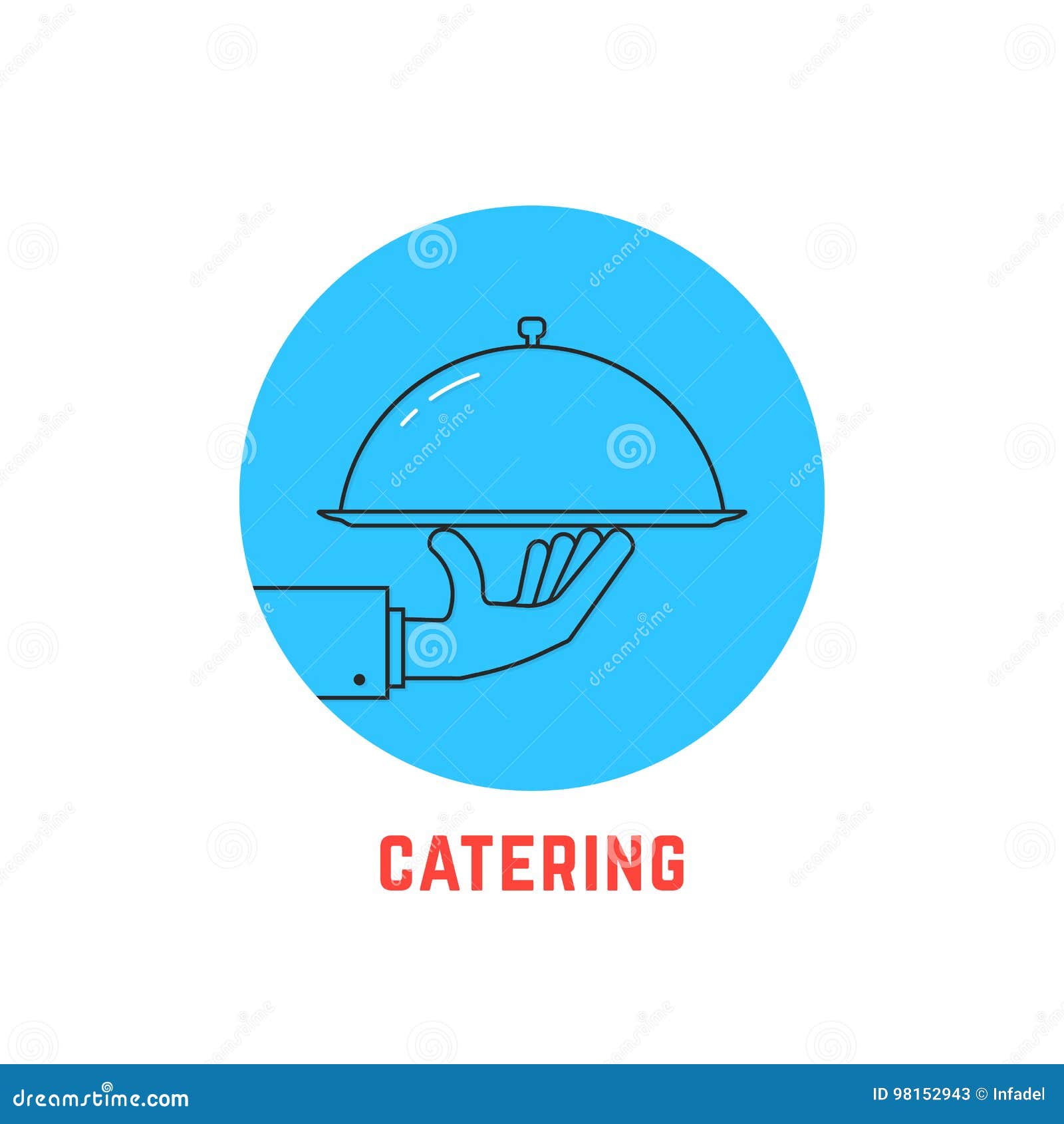 Logo Rond Bleu De Restauration Illustration de Vecteur - Illustration ...