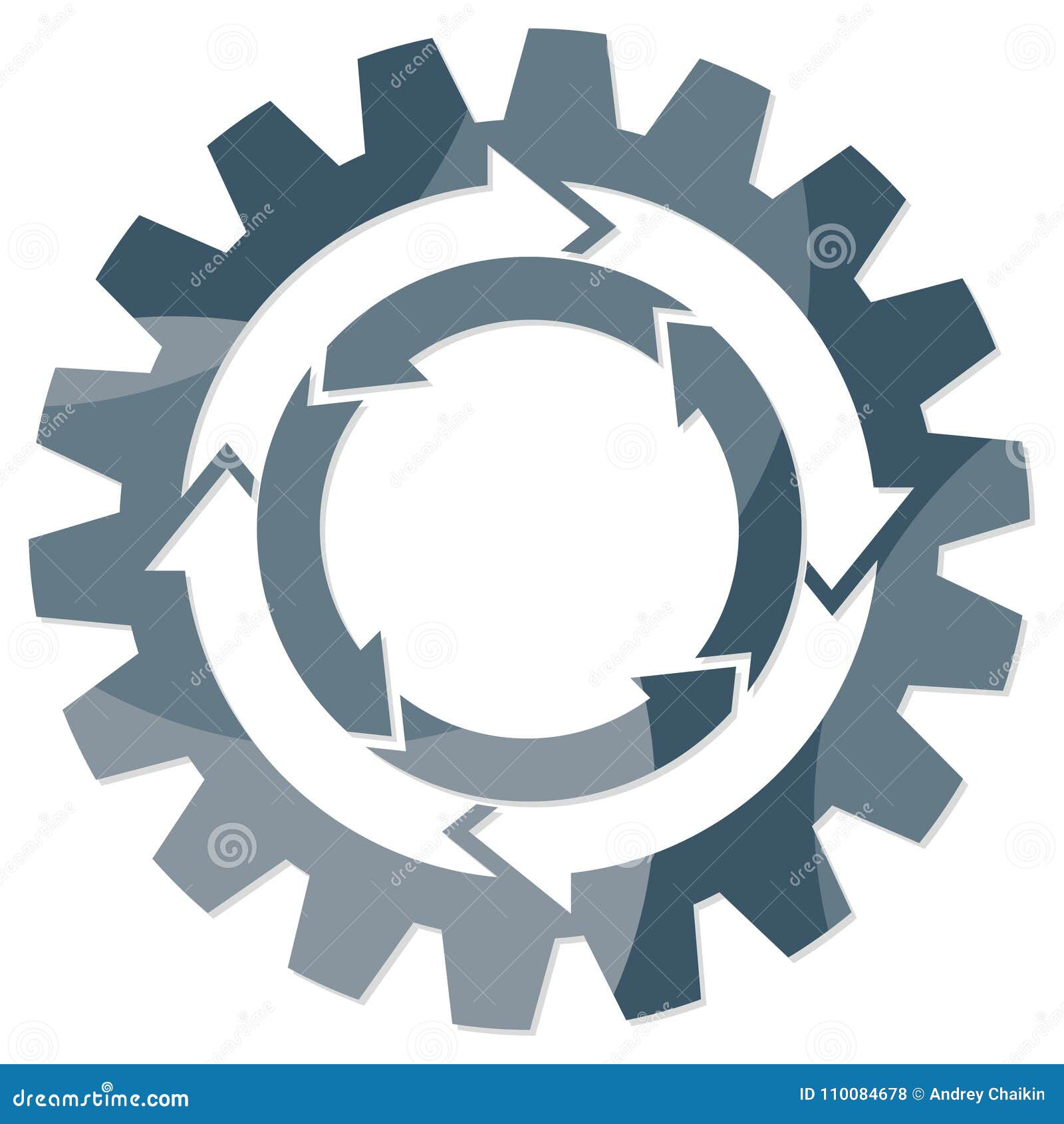 Rotating gear wheel. stock vector. Illustration of gear - 110084678