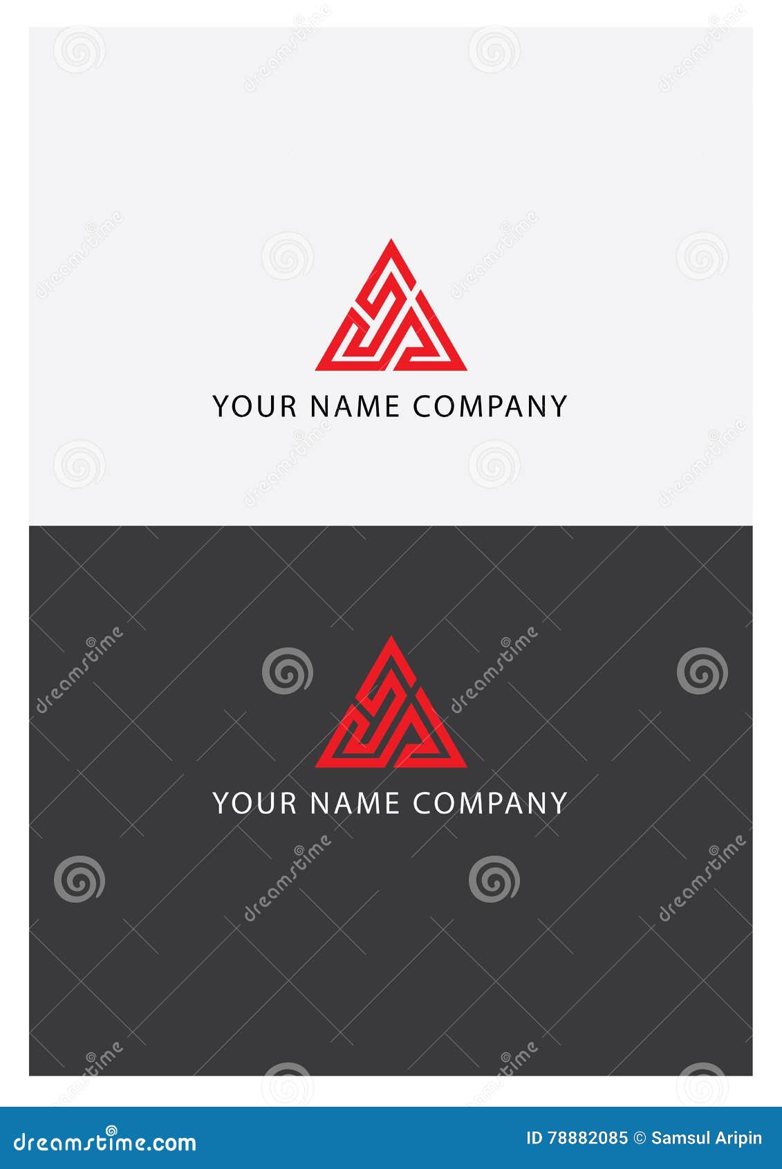 Logo rouge de triangle illustration stock. Illustration du décoratif ...