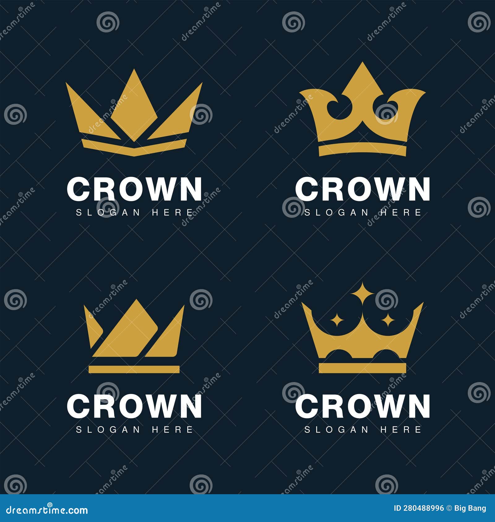 Logo Royal Roi Reine Symbole Vectoriel Illustration de Vecteur ...