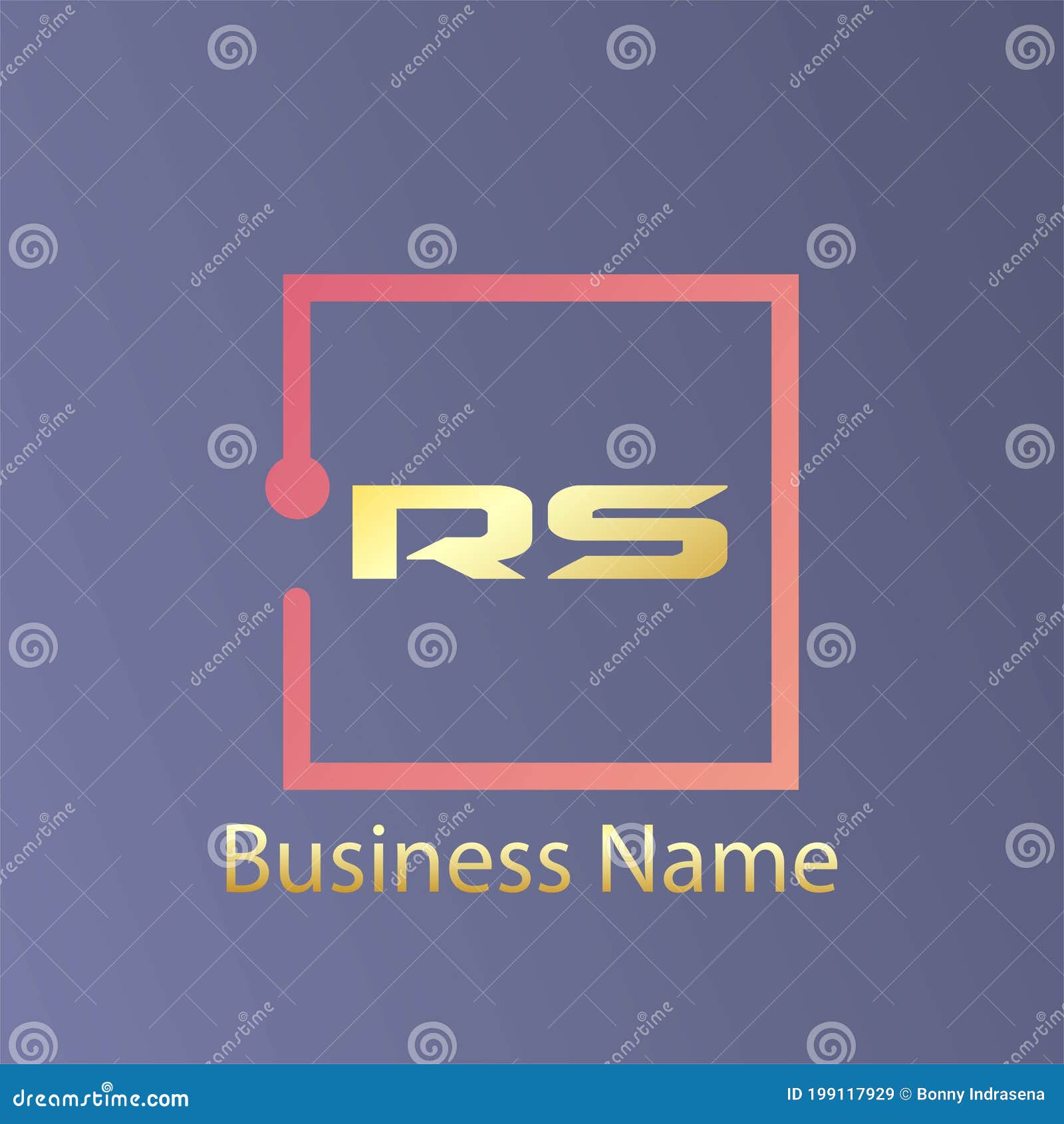 Logo RS Business Letter Logo Design with Simple Style Stock Vector ...