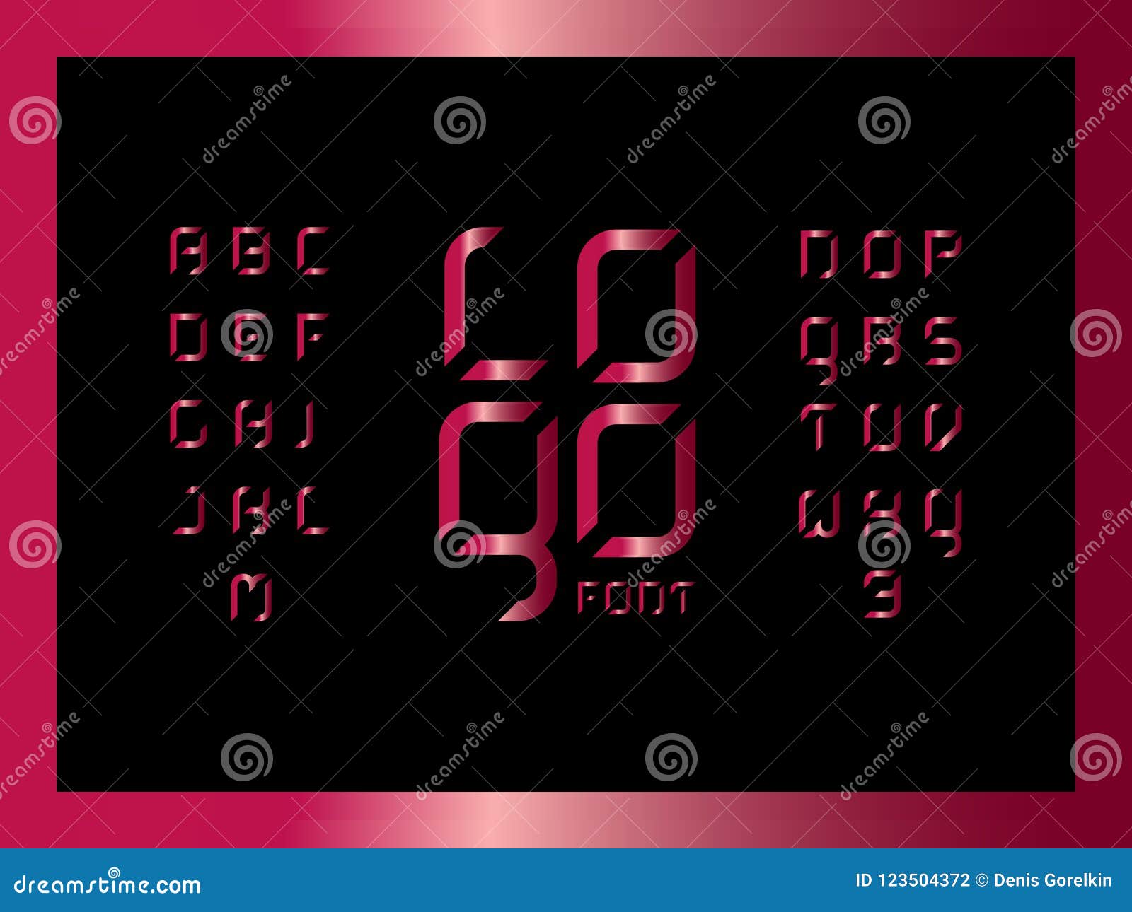 Logo Ruby Alphabet. Vector Letters Stock Vector - Illustration of serif ...