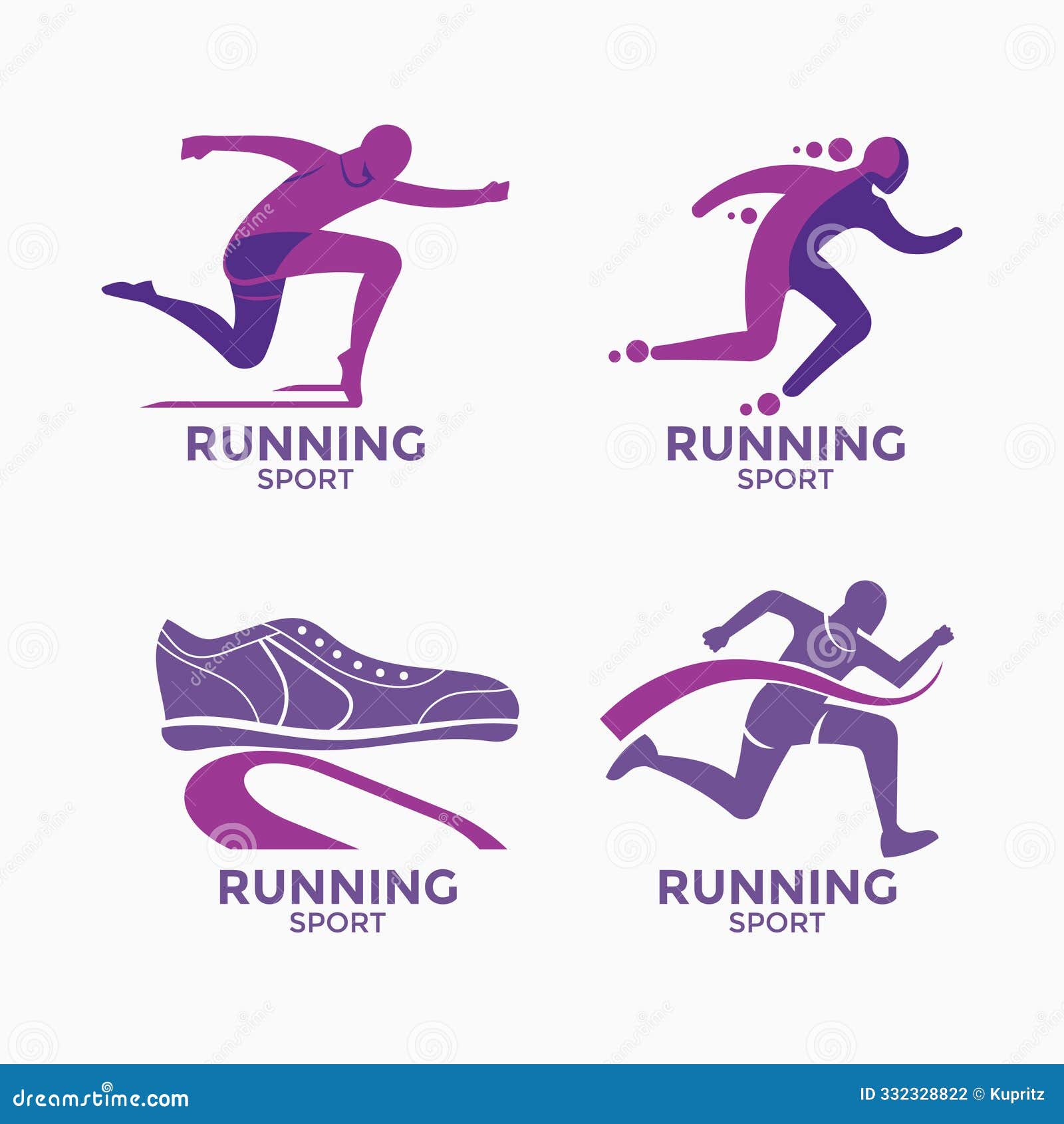 Running Man. Emblem For Marathon And Jogging. 3d Model Of Man. Vector ...