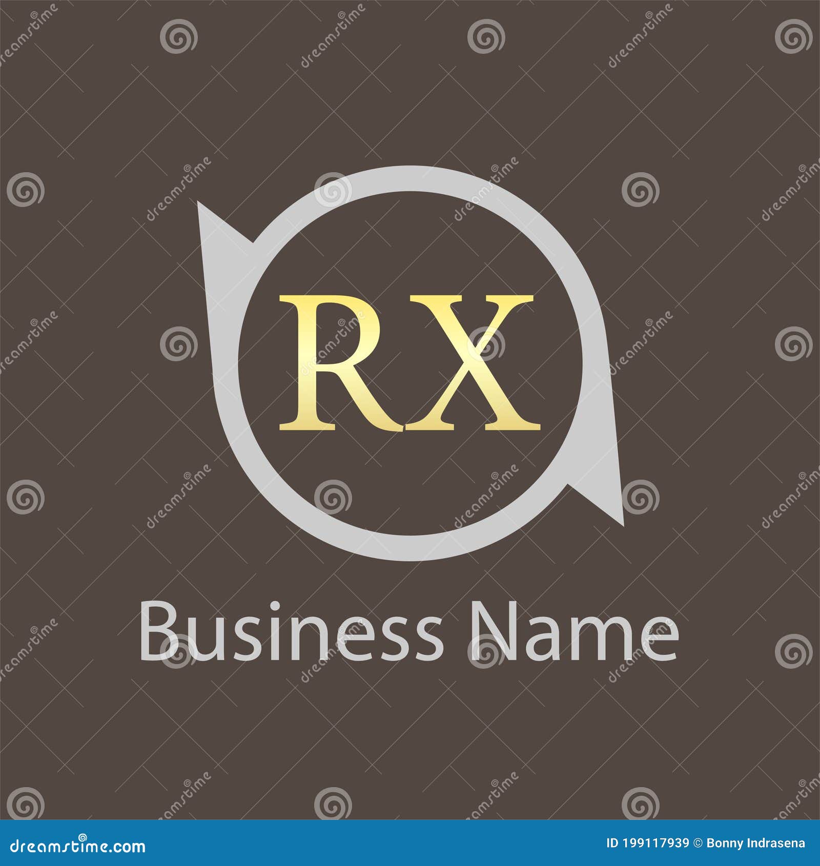 Logo RX Business Letter Logo Design with Simple Style Stock Vector ...