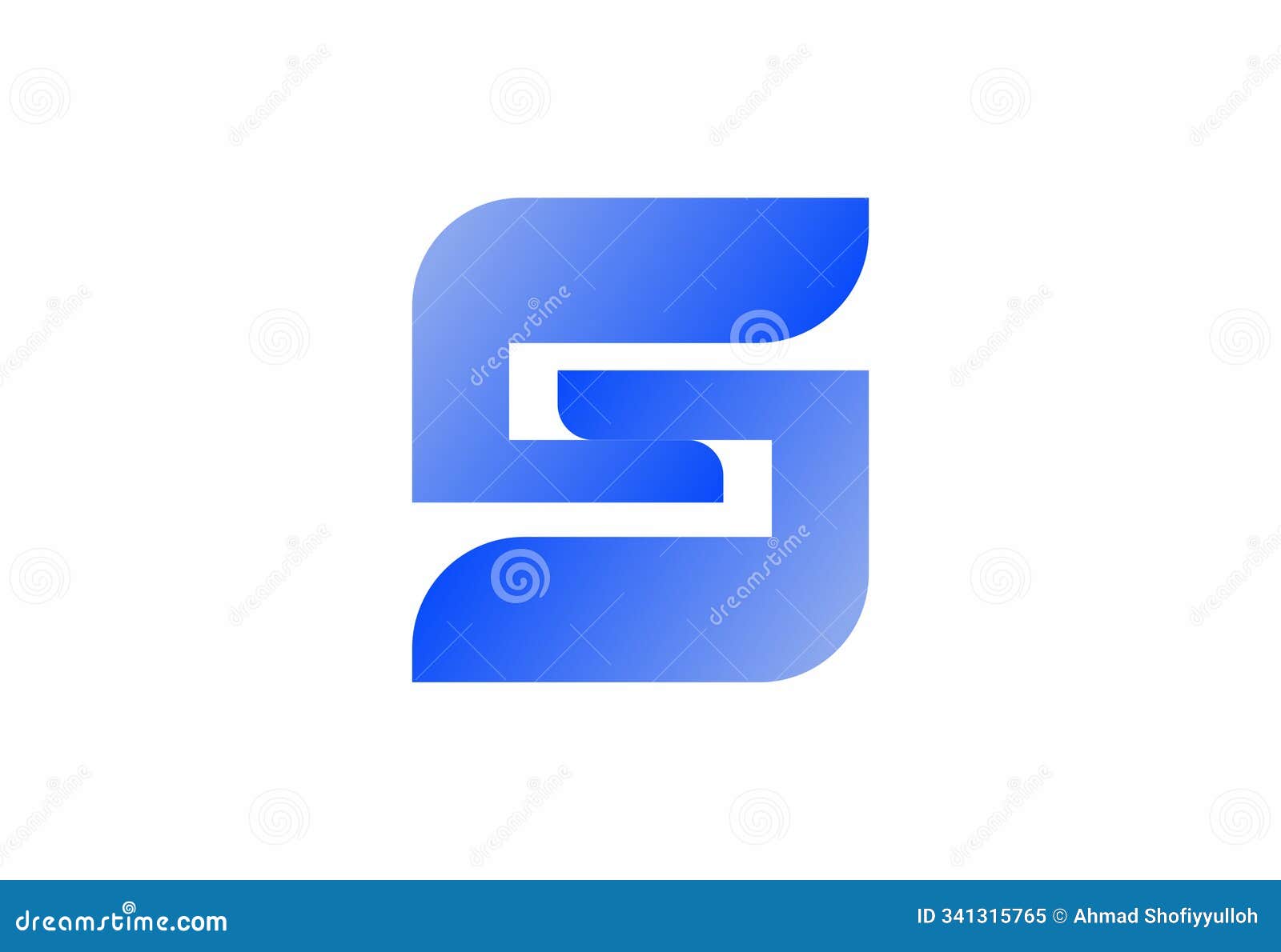 Logo S Loop Square Minimalist Stock Vector - Illustration of vector ...