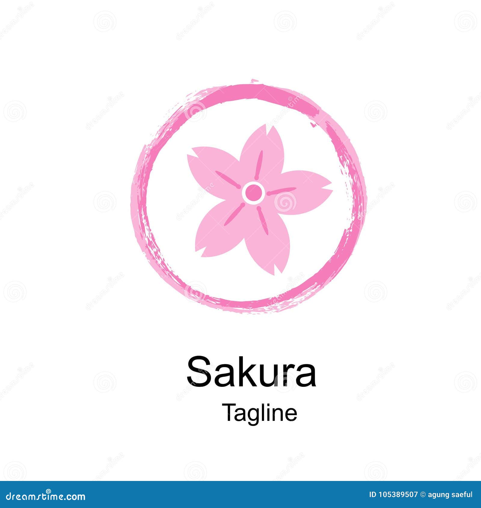 Logo Of Sakura Abstract Design And Geometric Cartoon Vector ...