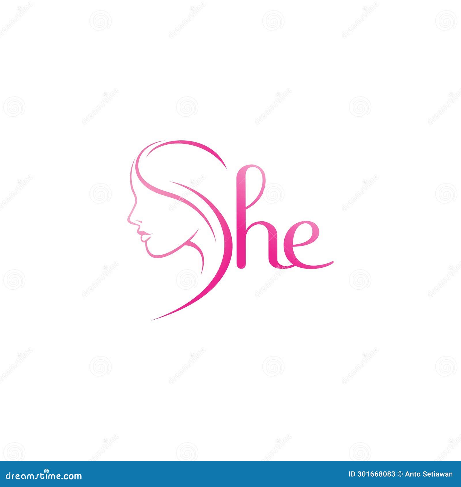 She Logo. Salon logo stock vector. Illustration of slogan - 301668083
