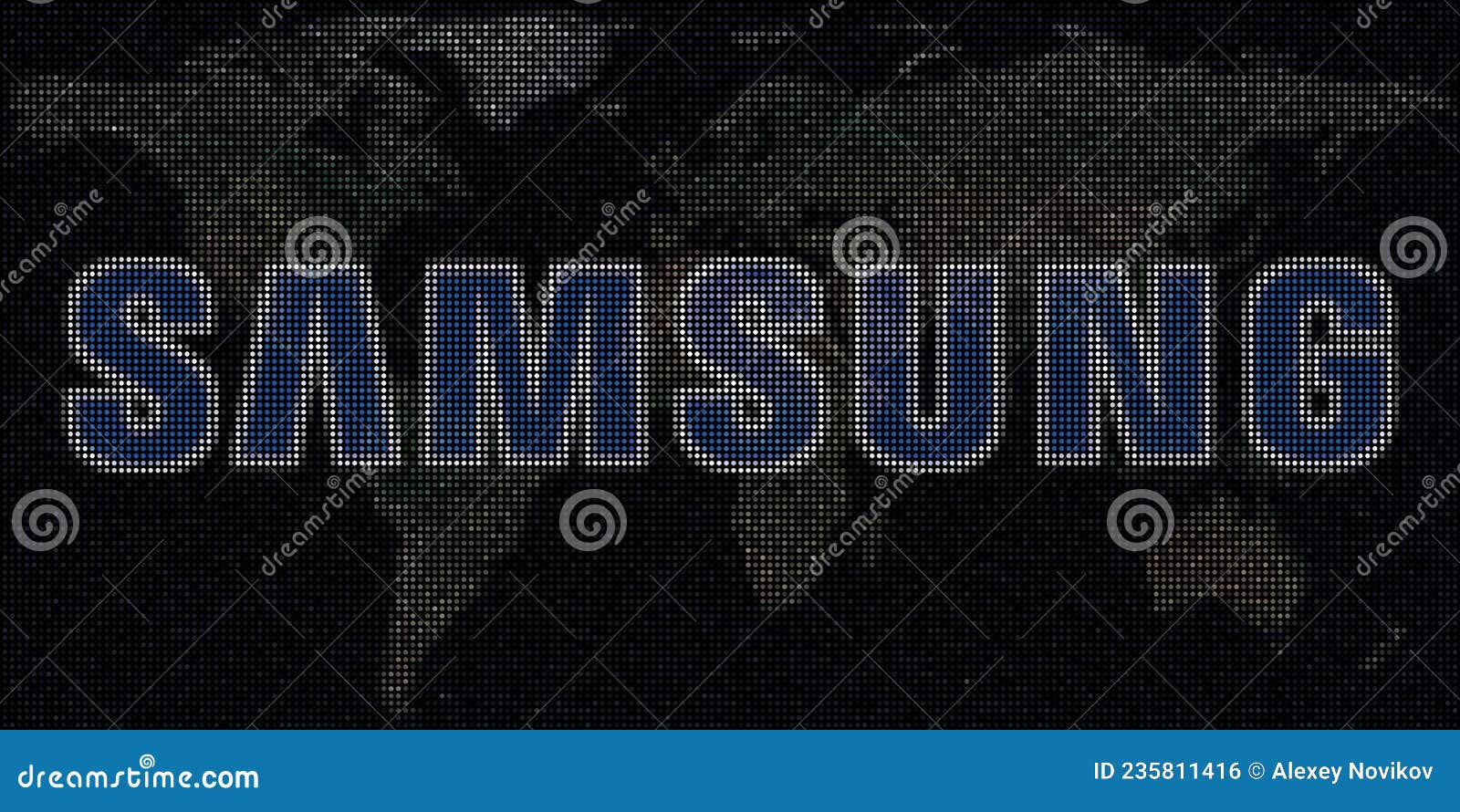 Logo of SAMSUNG Made with Dots and the World Map. Editorial Conceptual ...