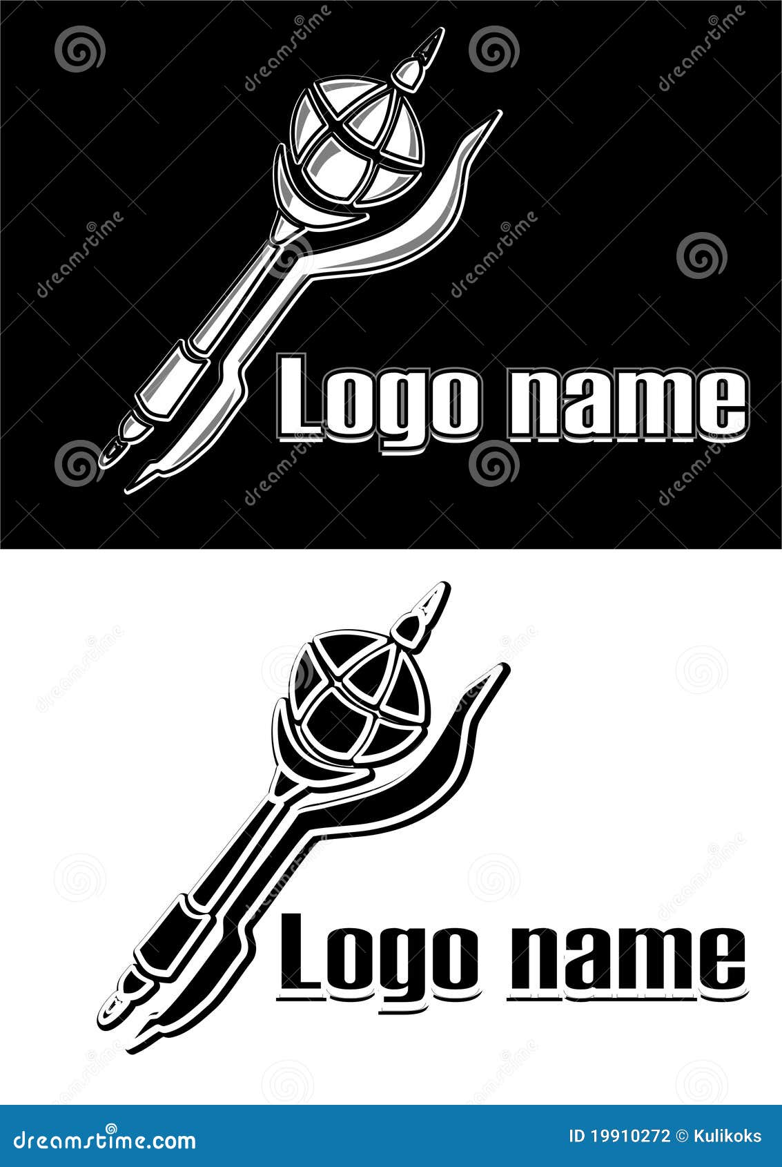 Logo Sceptre stock vector. Illustration of vector, logos - 19910272