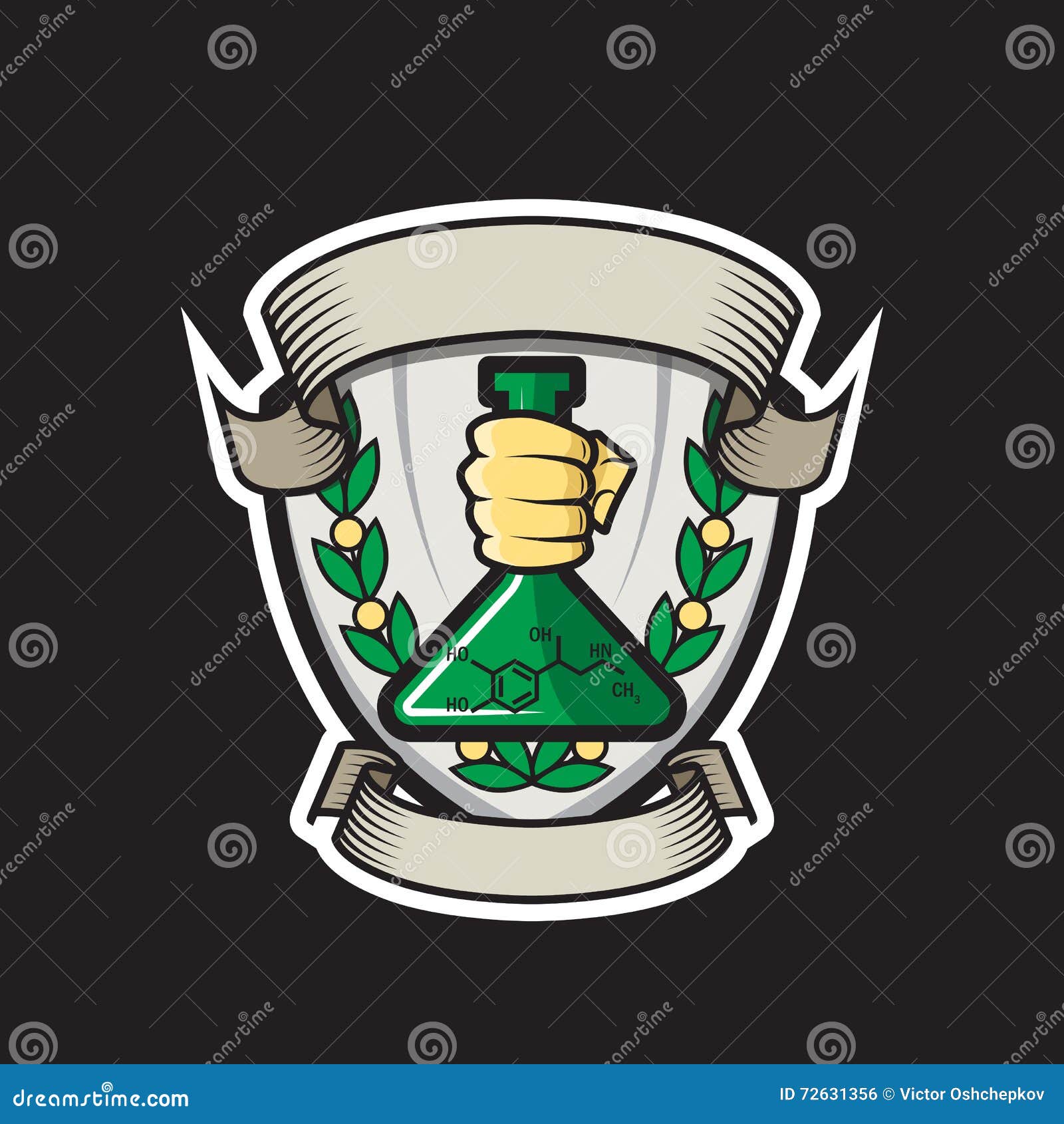 Logo for the Scientific Team Stock Vector - Illustration of ribbon ...