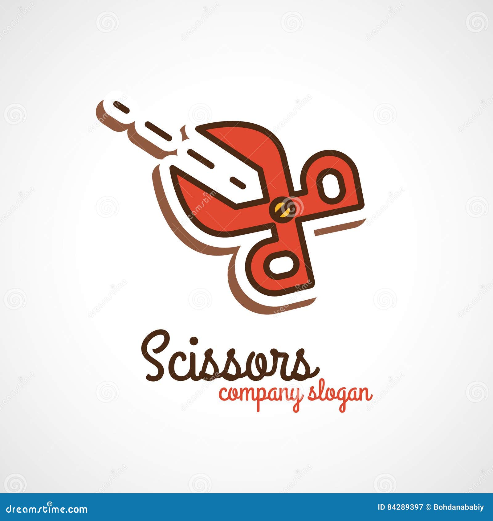 Logo scissors stock vector. Illustration of salon, hairdresser - 84289397