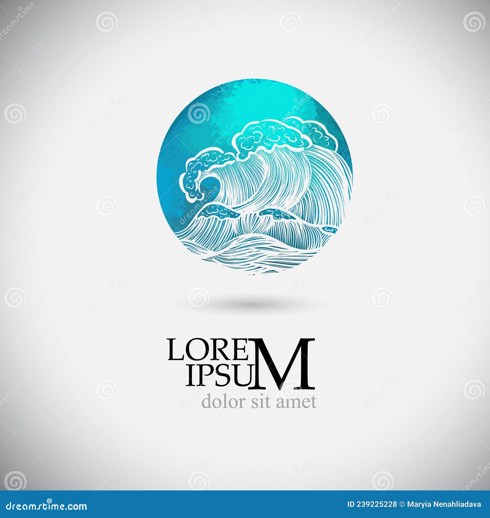 Logo Sea Wave. Vector Illustration Stock Vector - Illustration of color ...