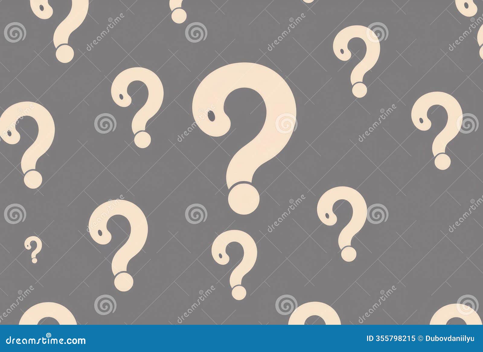 Logo on a Seamless Background with Question Marks, Composed of ...