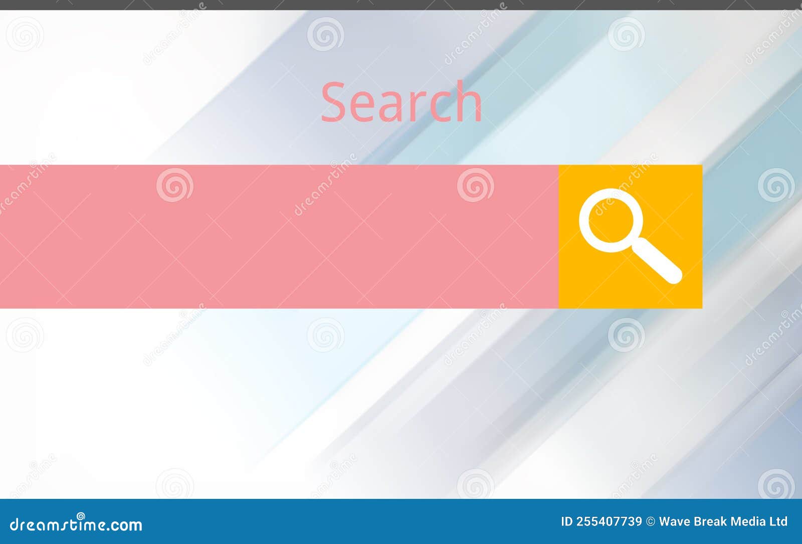 Logo of a search bar stock illustration. Illustration of render - 255407739