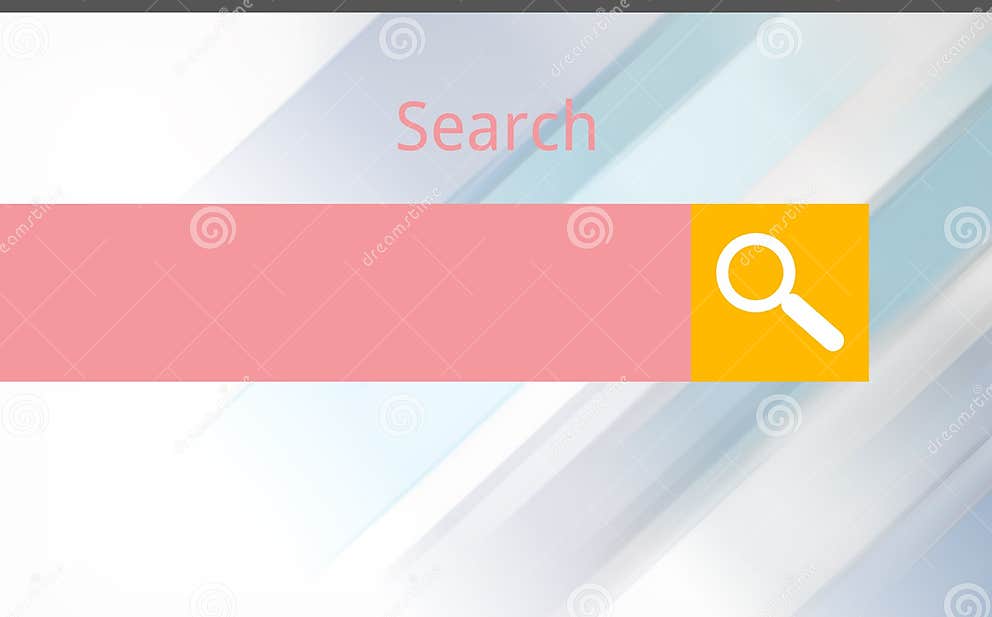 Logo of a search bar stock illustration. Illustration of render - 255407739