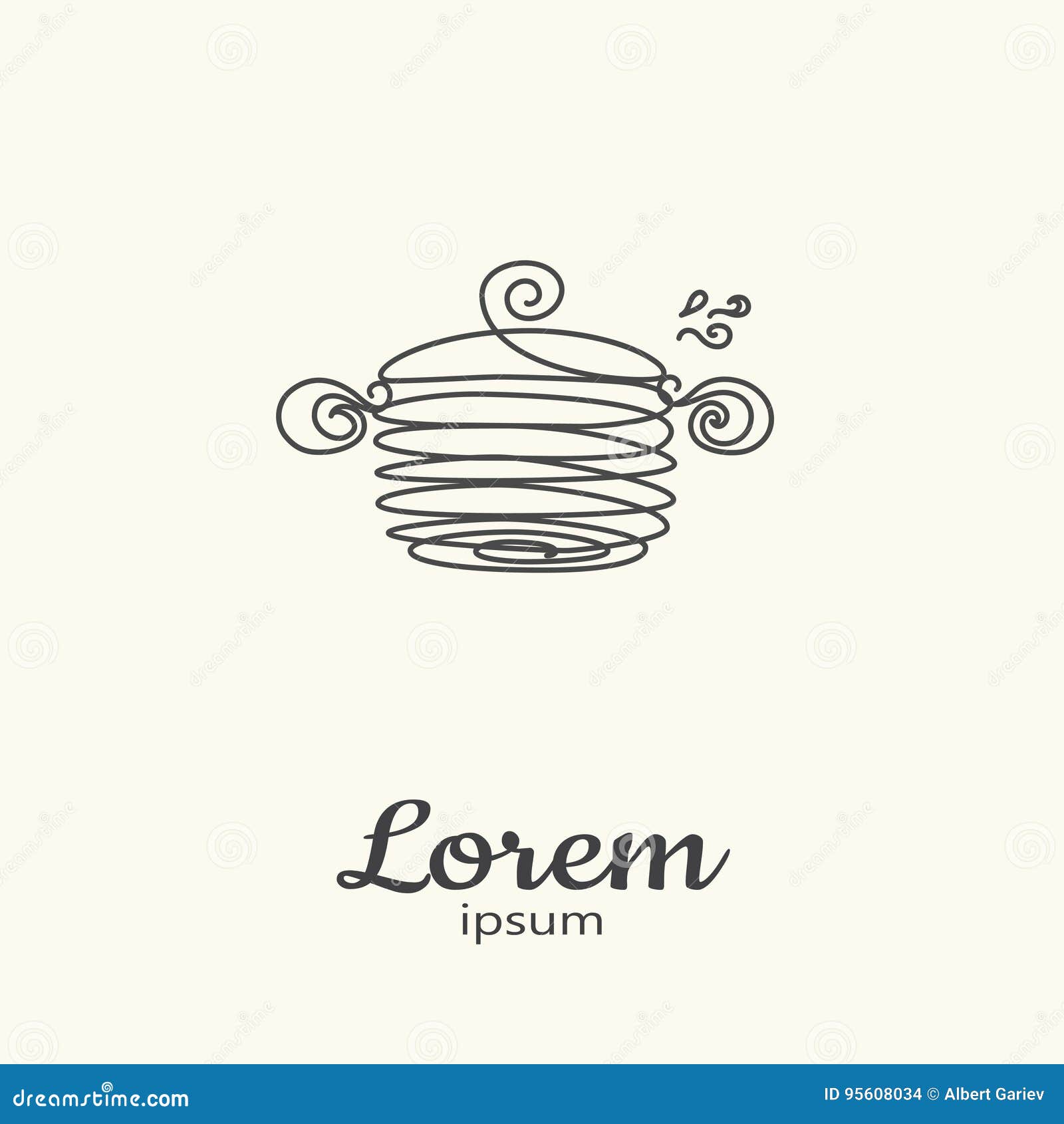 Logo series - kitchenware stock illustration. Illustration of hand ...