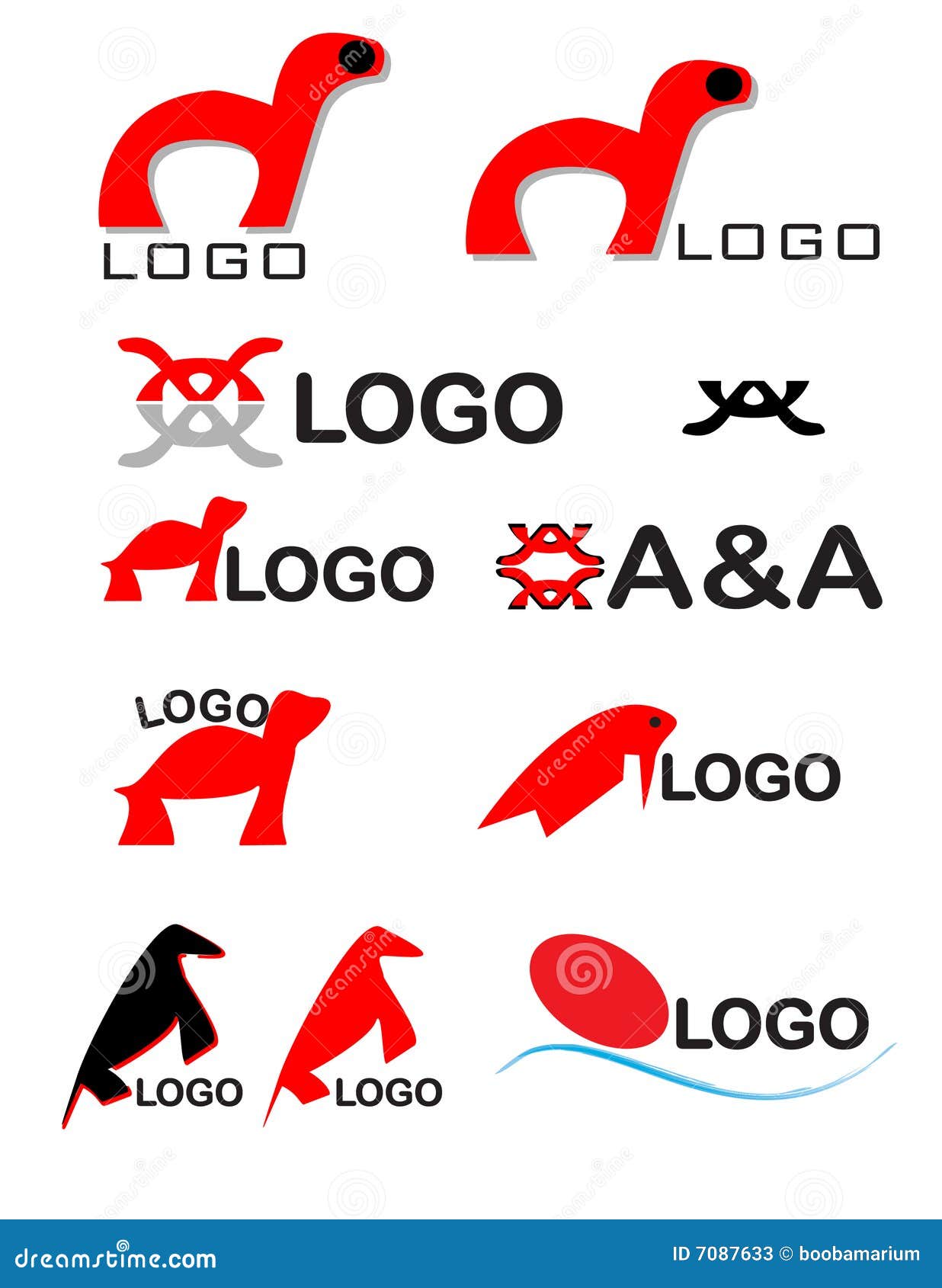 Logo set 2 stock vector. Illustration of geometric, logotype - 7087633