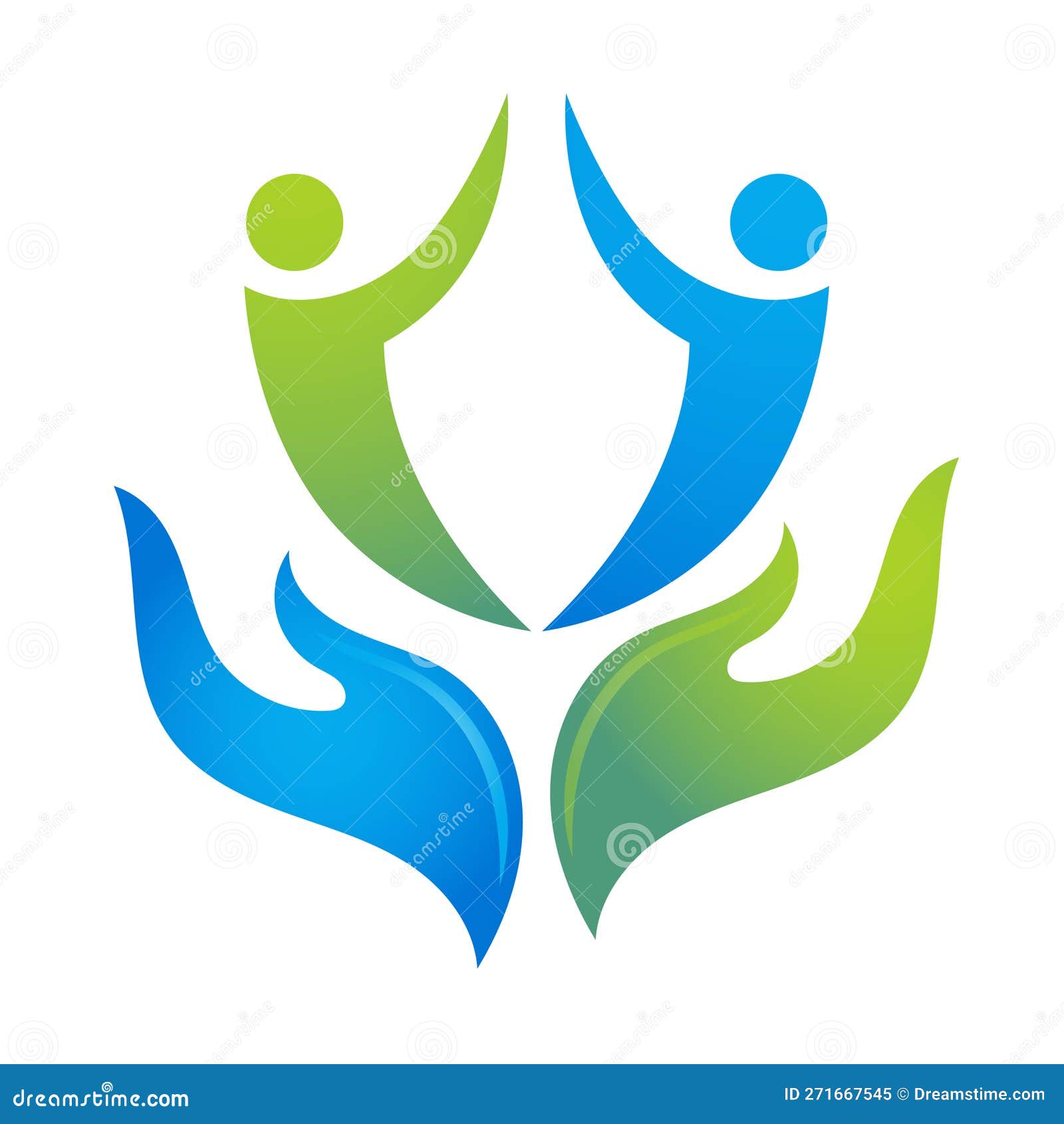 Helping Hands Care Hands Logo. Cartoon Vector | CartoonDealer.com ...