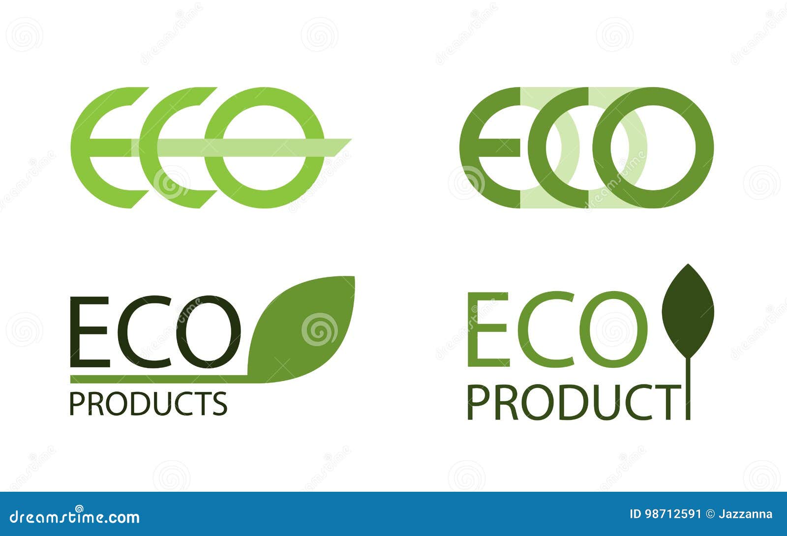 Logo set of eco labels stock vector. Illustration of abstract - 98712591