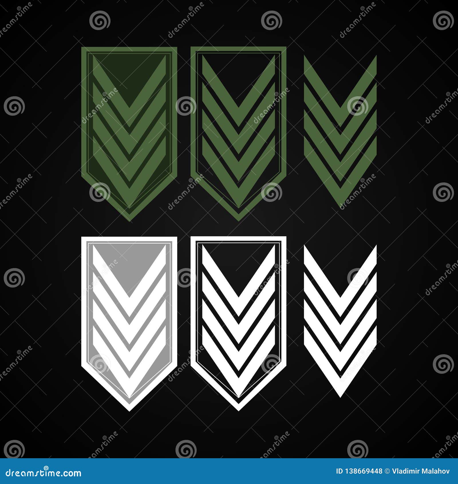 Arrows. Stylized Game Symbols Perky Arrows Collection Decent Vector Set ...