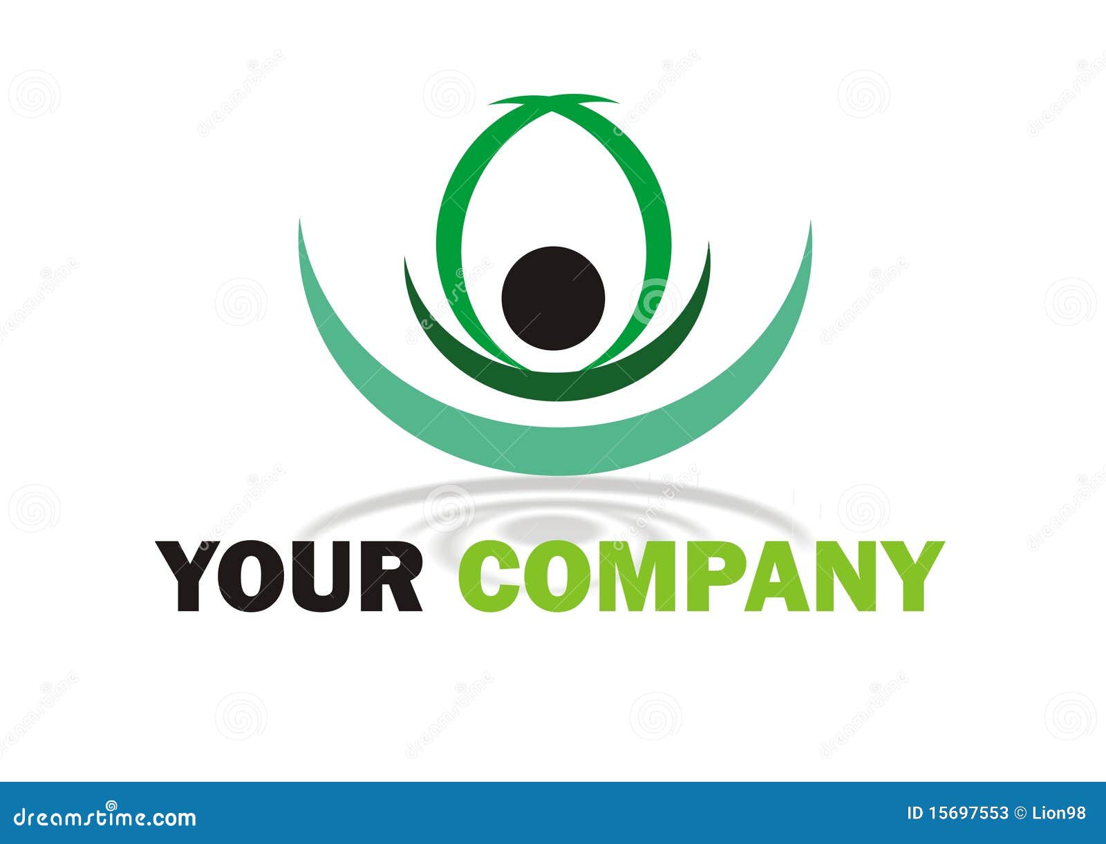 Logo with a shade stock vector. Illustration of company - 15697553