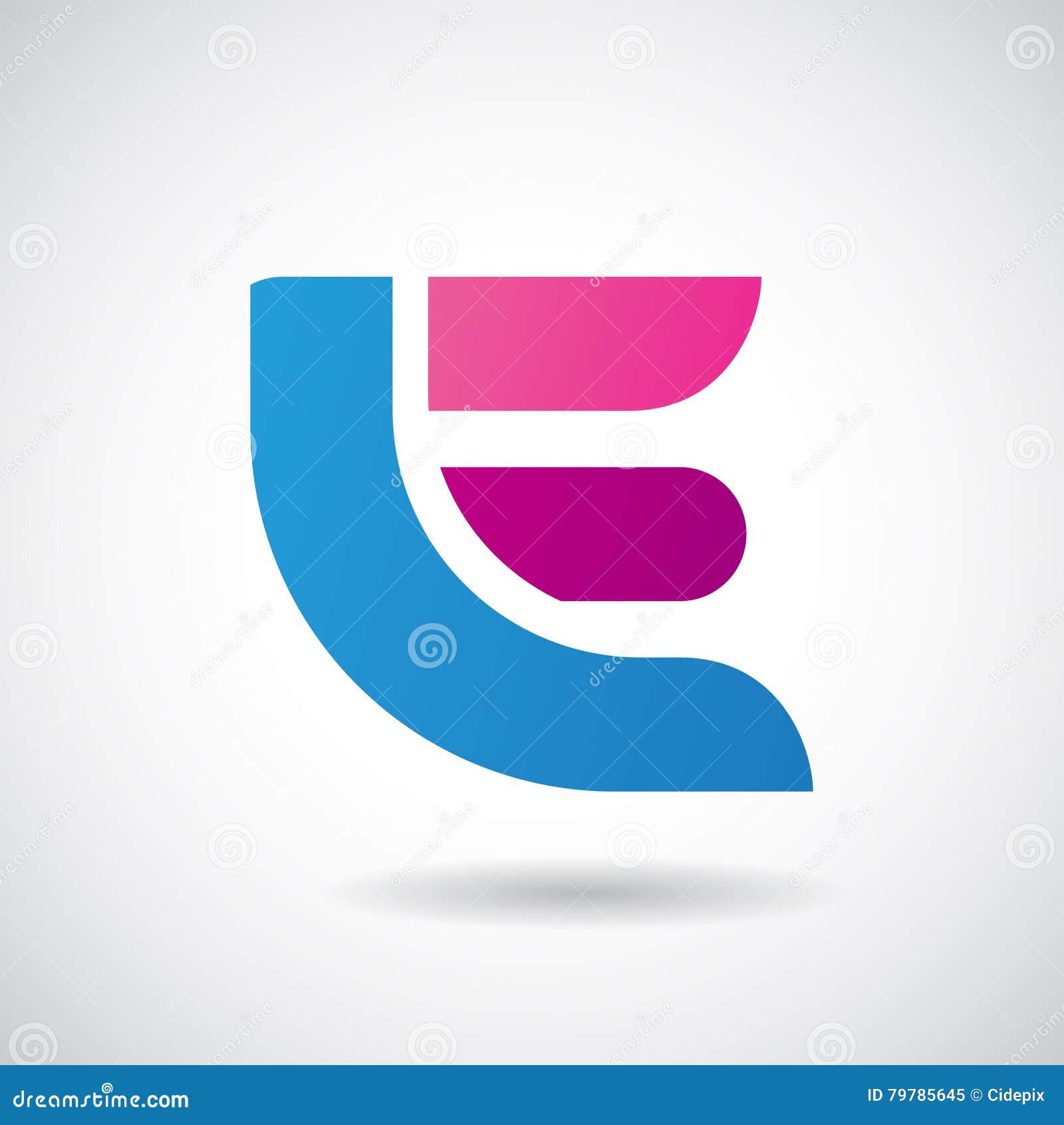 Logo Shape and Icon of Letter E, Vector Illustration Stock Vector ...