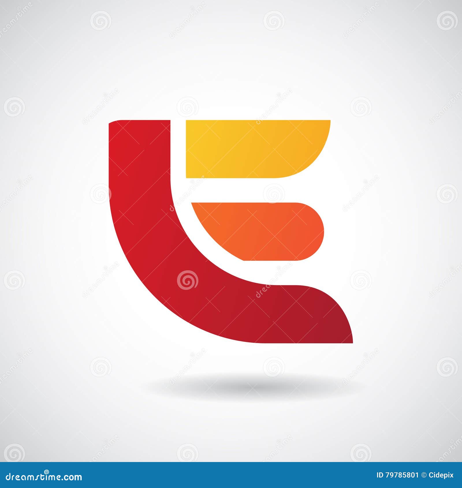 Logo Shape and Icon of Letter E, Vector Illustration Stock Vector ...