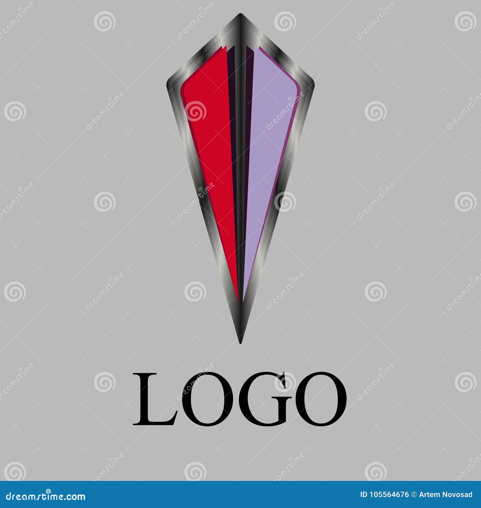 Logo Shield with a Beautiful Pattern Stock Vector - Illustration of ...