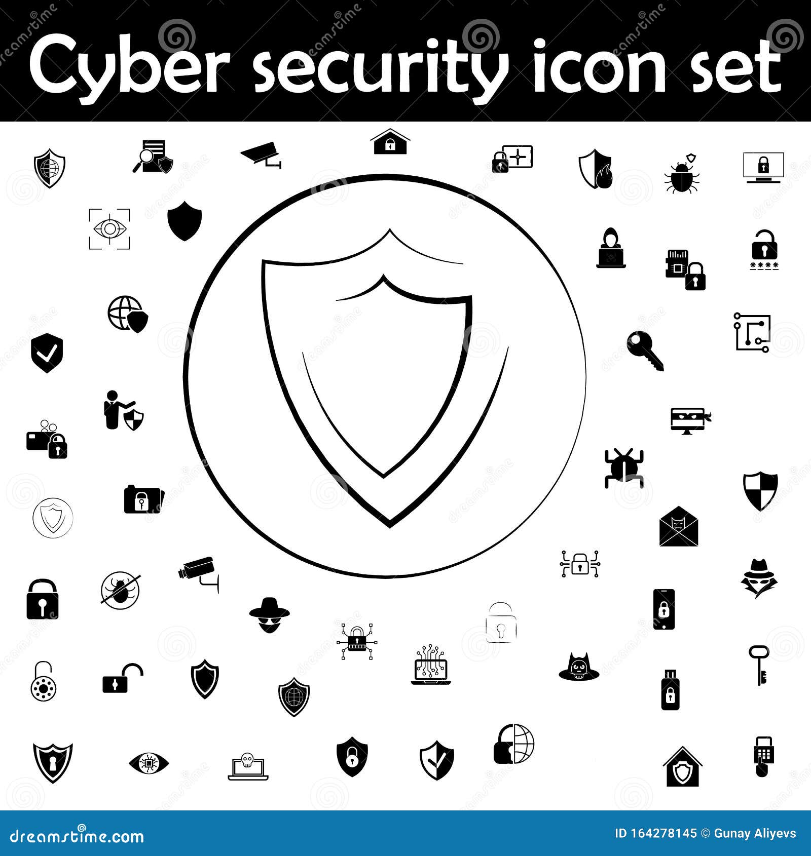Logo Shield Icon. Cyber Security Icons Universal Set for Web and Mobile ...