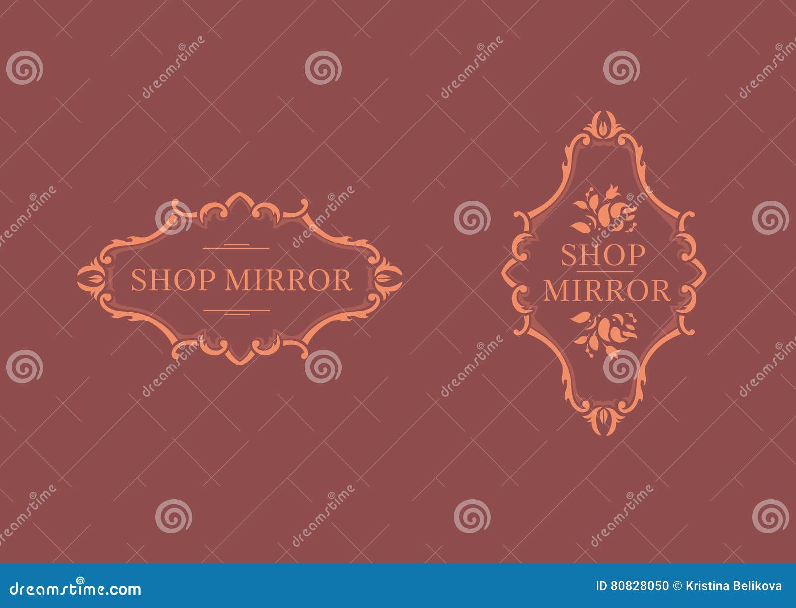 Logo for the Shop Mirrors, Floral Frame Stock Vector - Illustration of ...
