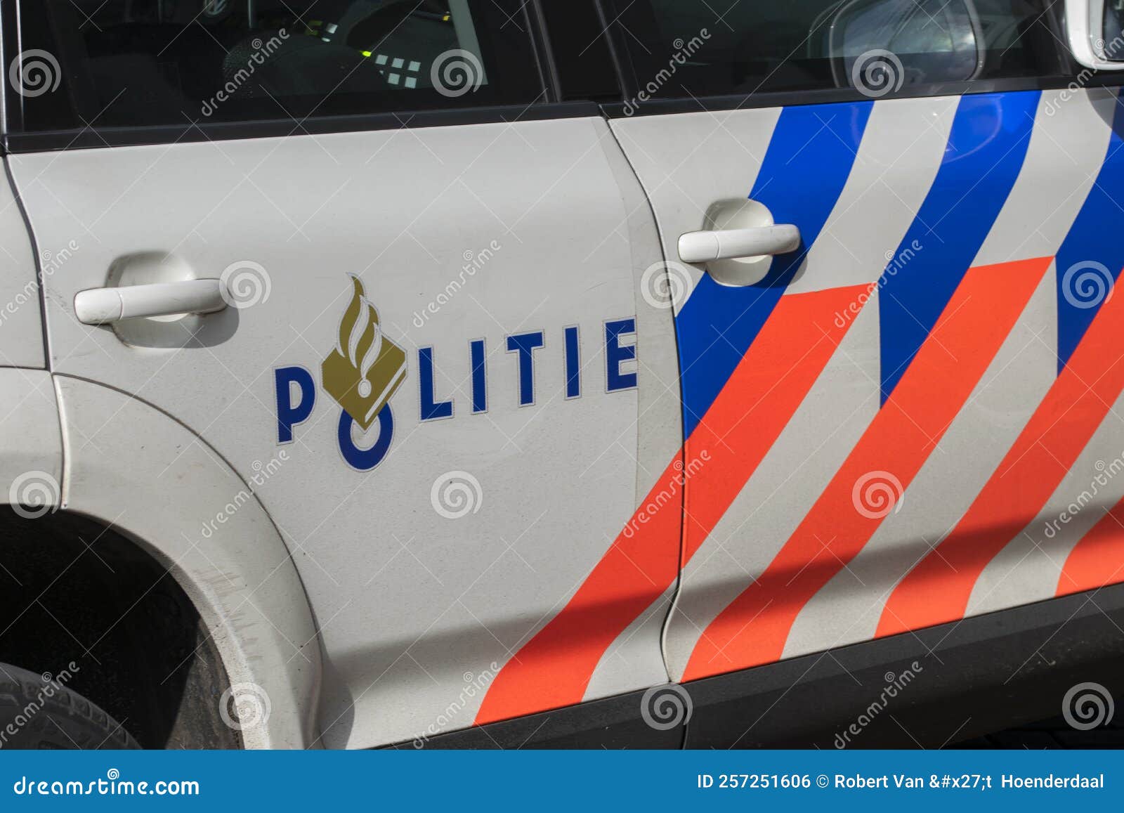 Logo on the Side of a Police Car at Amsterdam the Netherlands 14-3-2022 ...