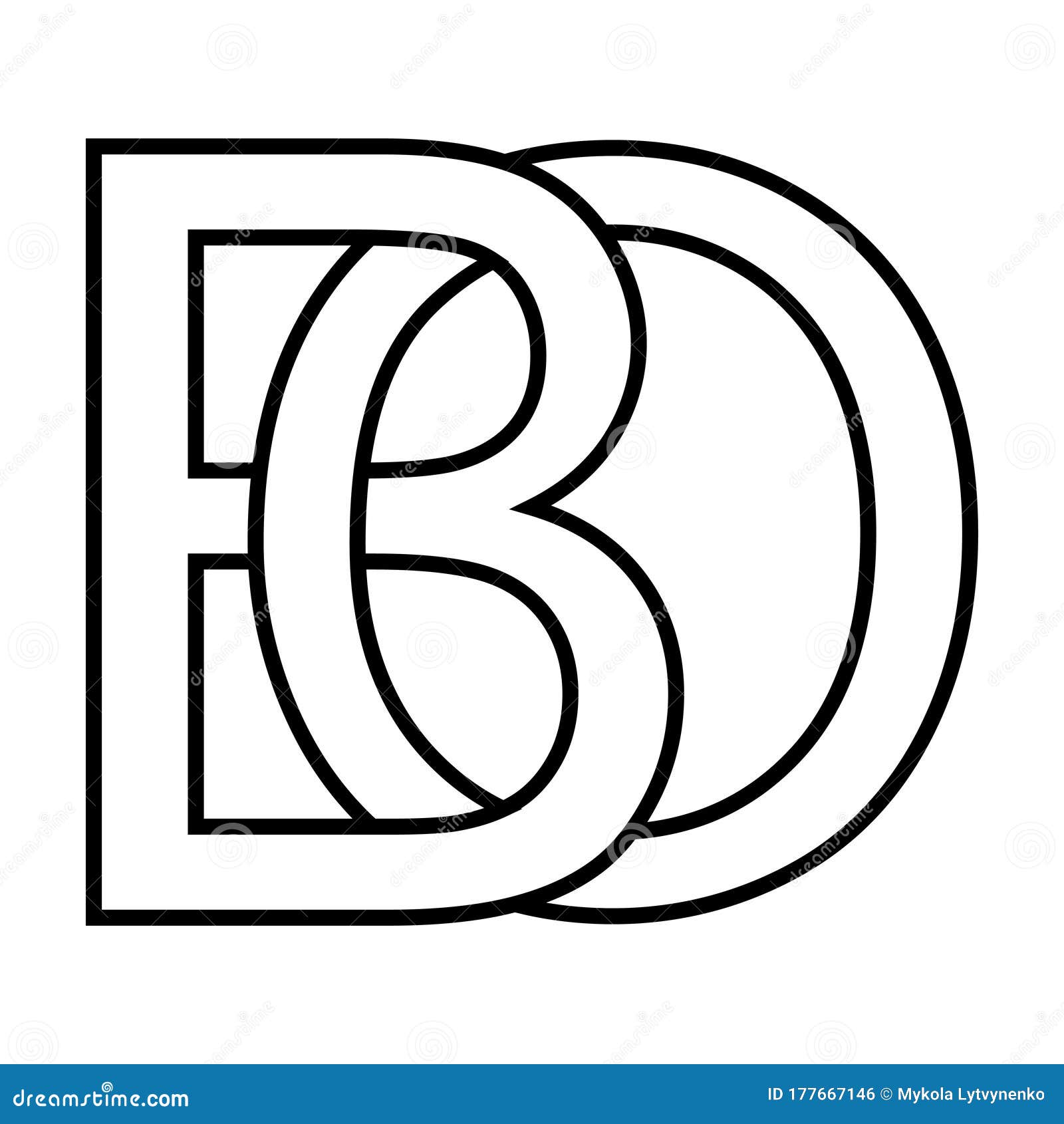 Logo Sign Bo, Ob Icon Sign Two Interlaced Letters B O Vector Logo Bo ...