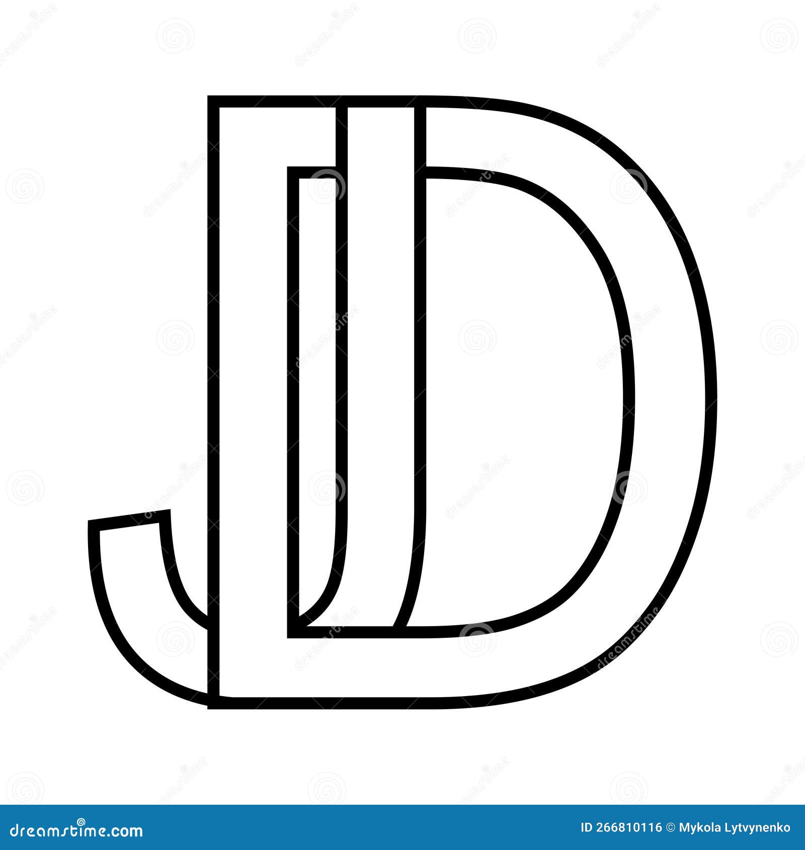 Logo Sign Dj Jd Icon Double Letters Logotype D J Stock Vector ...