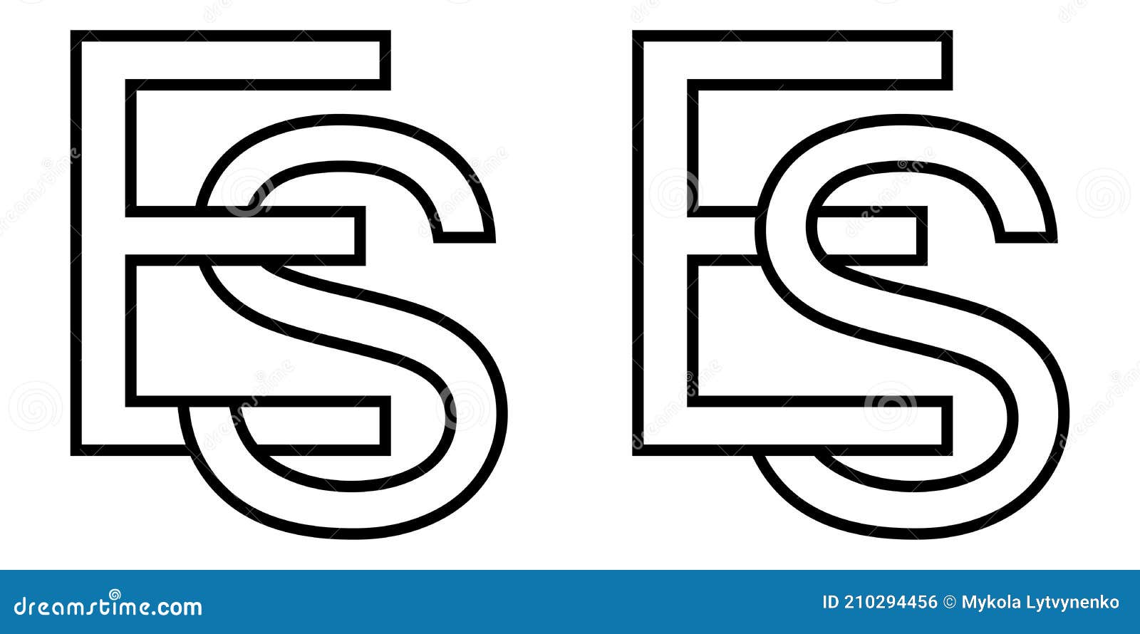 Logo Sign Es Se Icon Sign Interlaced Letters S, E Vector Logo Es, Se ...