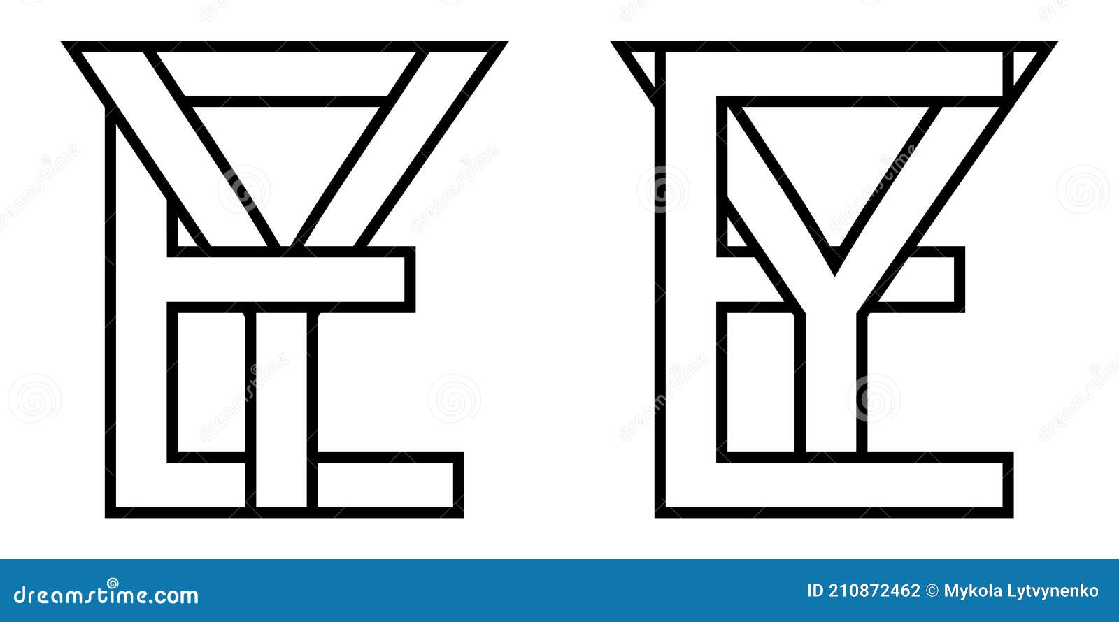 Logo Sign Ey Ye Icon Sign Interlaced Letters Y, E Vector Logo Ey, Ye ...