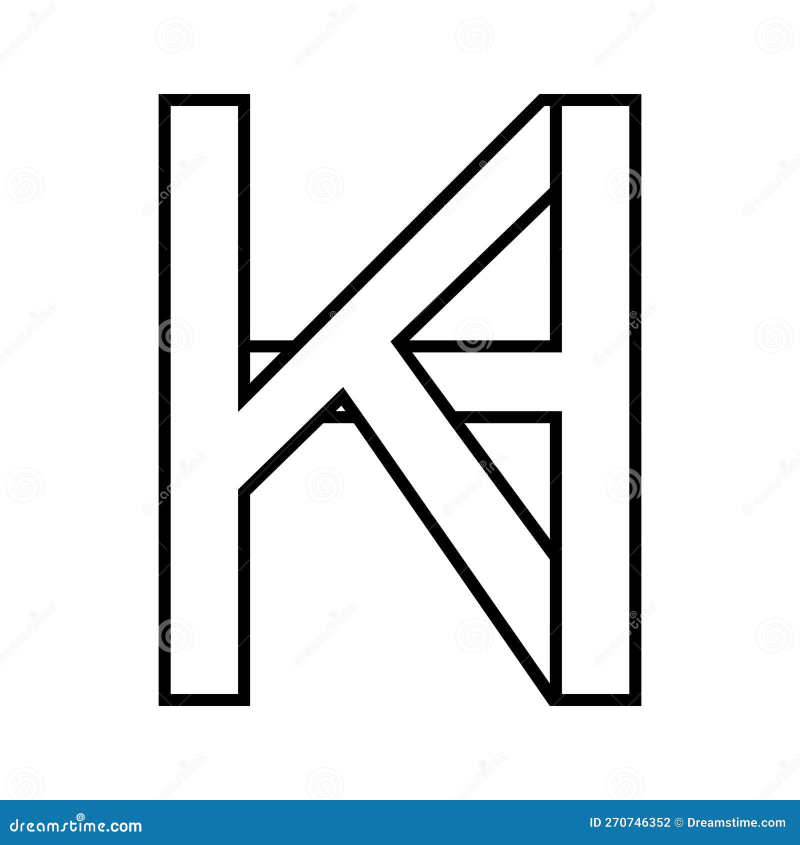 Logo Sign Kh Hk, Icon Double Letters Logotype H K Stock Vector ...