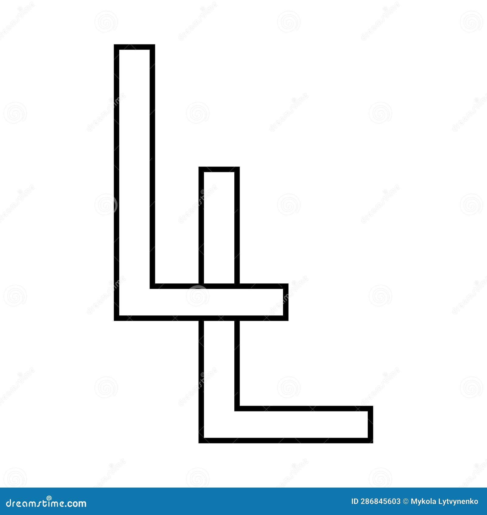 Logo Sign Ll Icon Double Letters Logotype L Stock Vector - Illustration ...