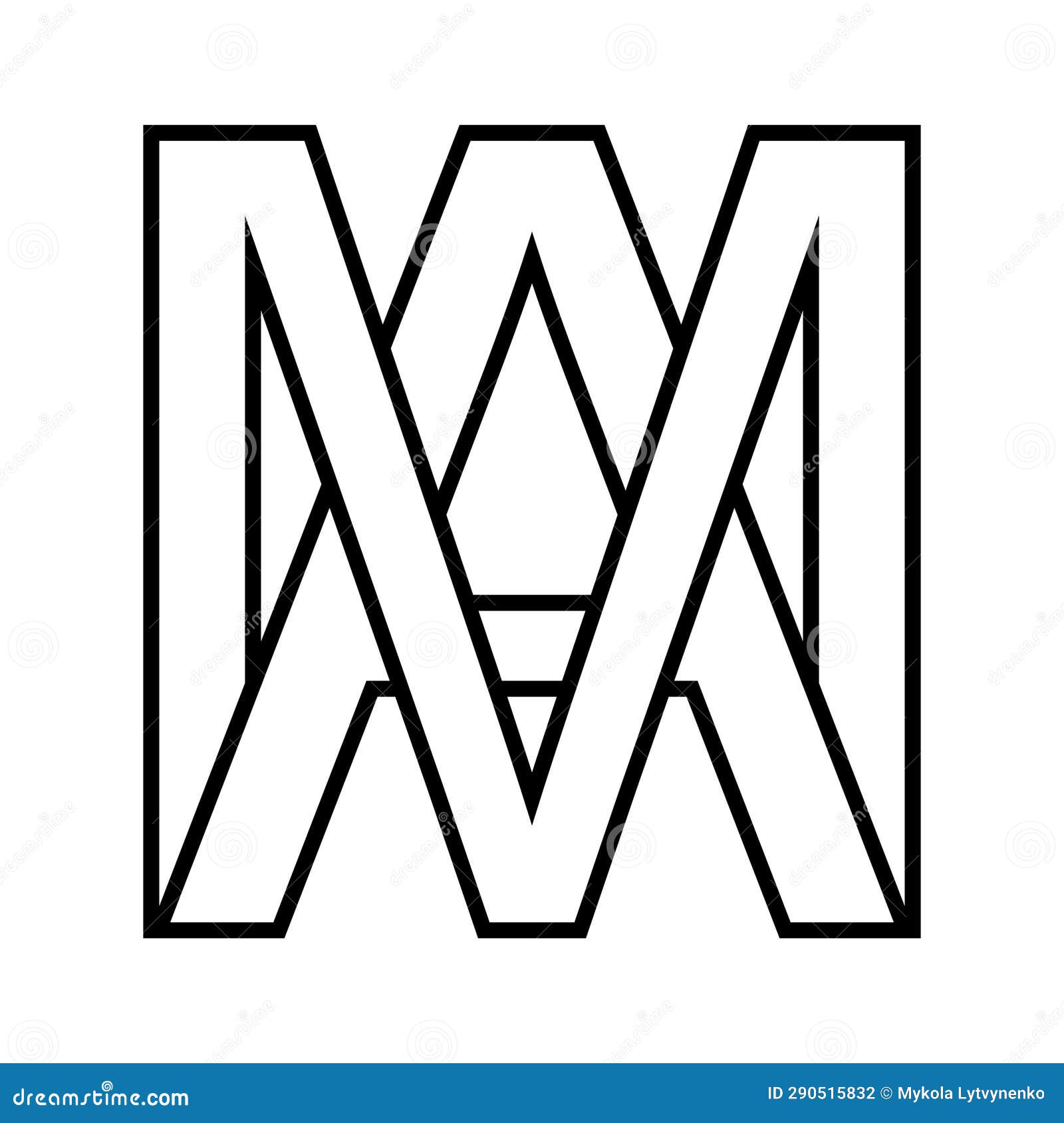 Logo Sign Ma am Icon Double Letters Logotype M a Stock Illustration ...