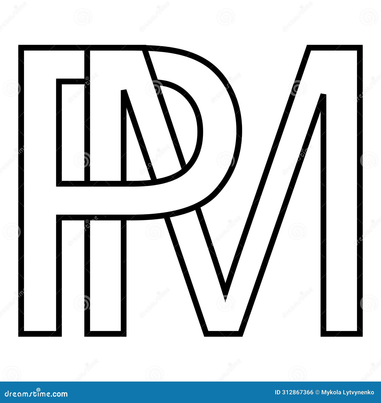 Logo Sign Pm, Mp Icon Double Letters Logotype P M Stock Vector ...