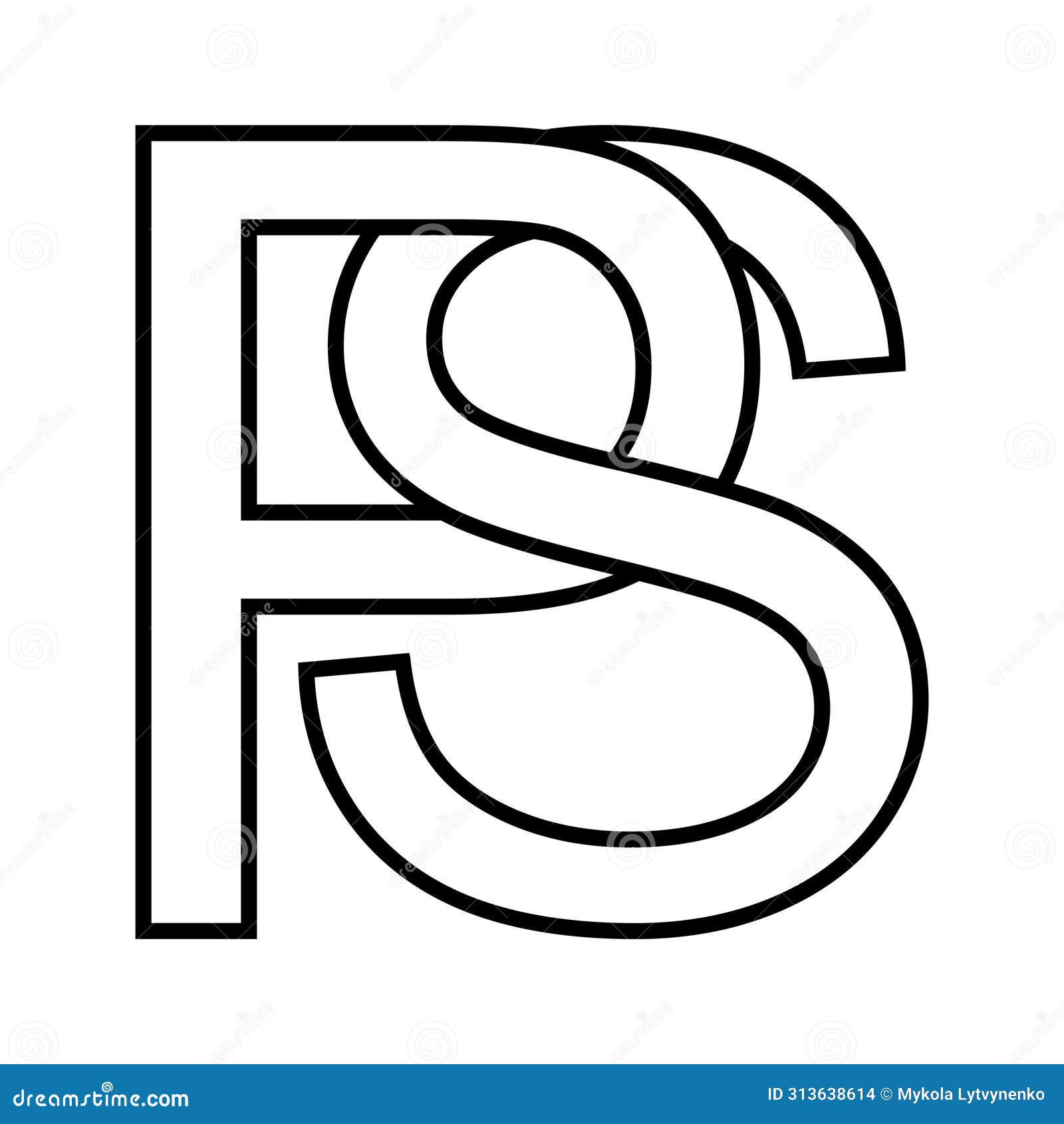 Logo Sign Ps Sp Icon Double Letters Logotype P S Vector Illustration ...