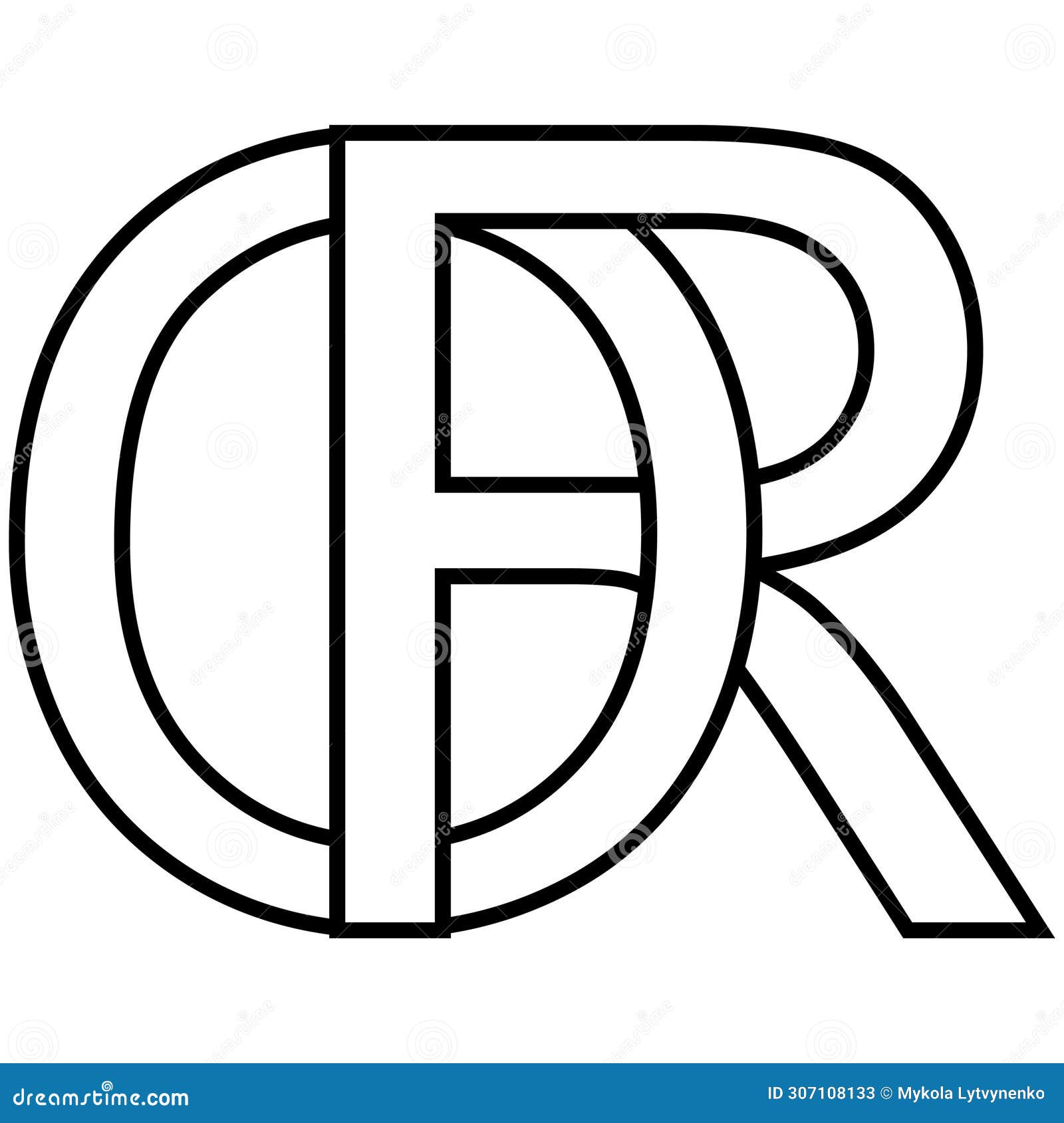 Logo Sign or Ro Icon Double Letters Logotype R O Stock Vector ...