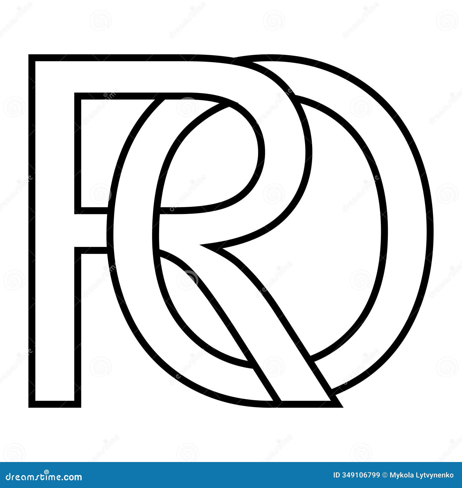 Logo Sign Ro or, Icon Double Letters Logotype R O Stock Vector ...