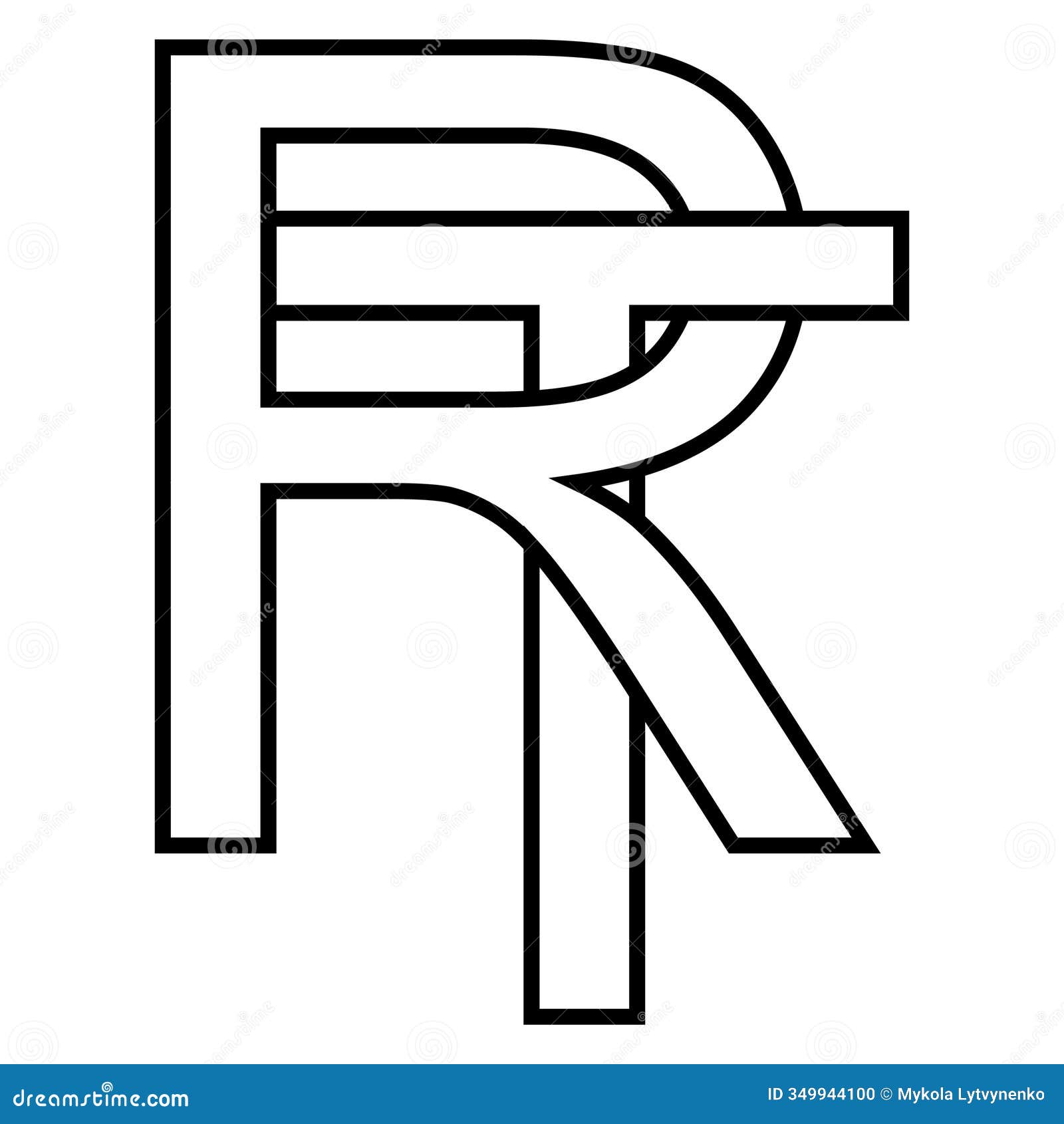 Logo Sign Rt Tr, Icon Double Letters Logotype R T Vector Illustration ...