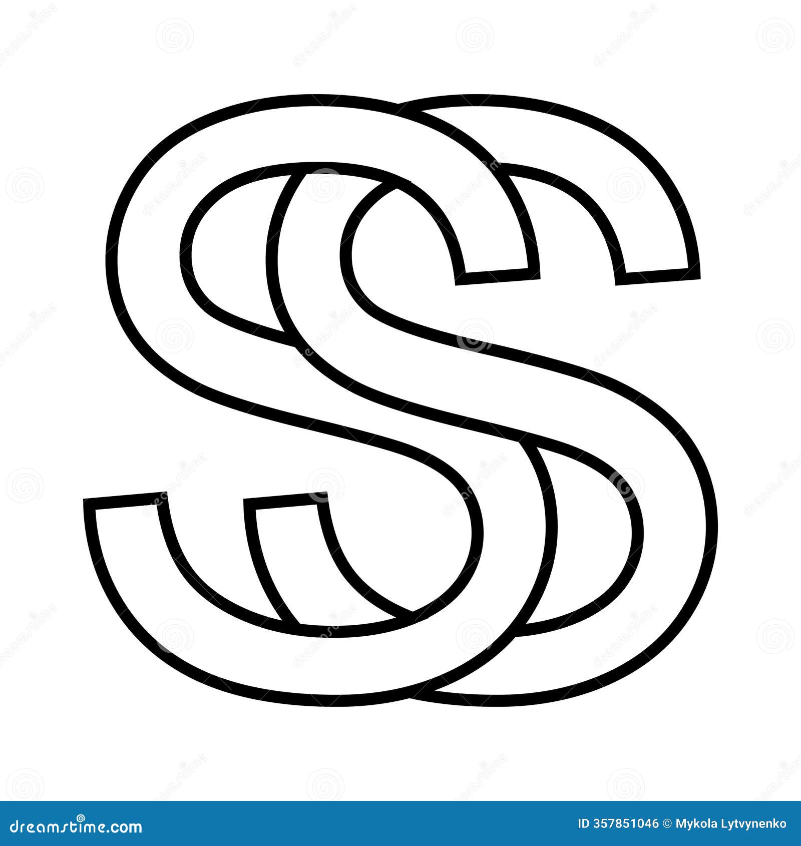 Double AA A Letters Logo With Black Swoosh Vector Illustration ...