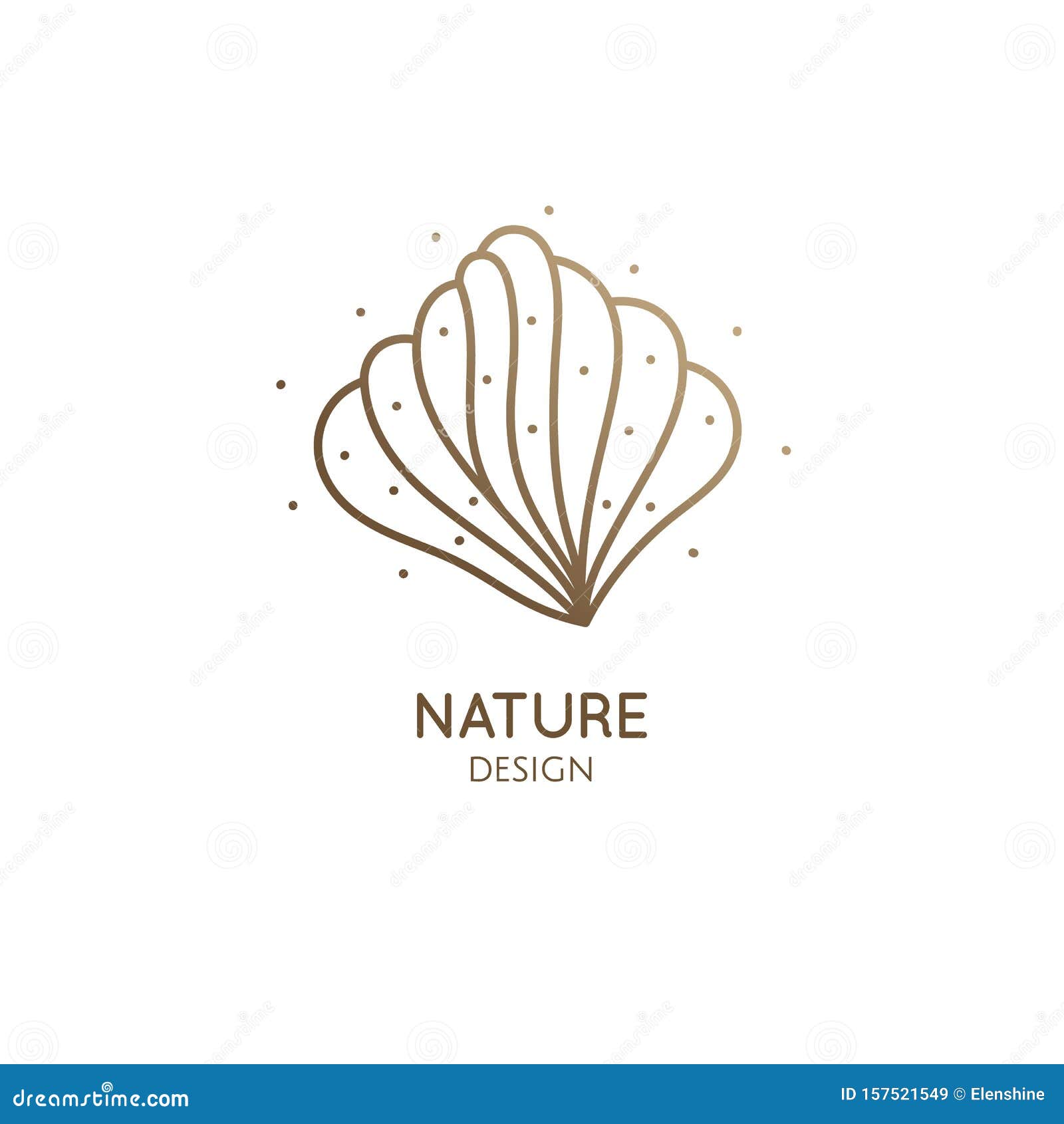 Logo simple de la concha ilustración del vector. Ilustración de vieira ...